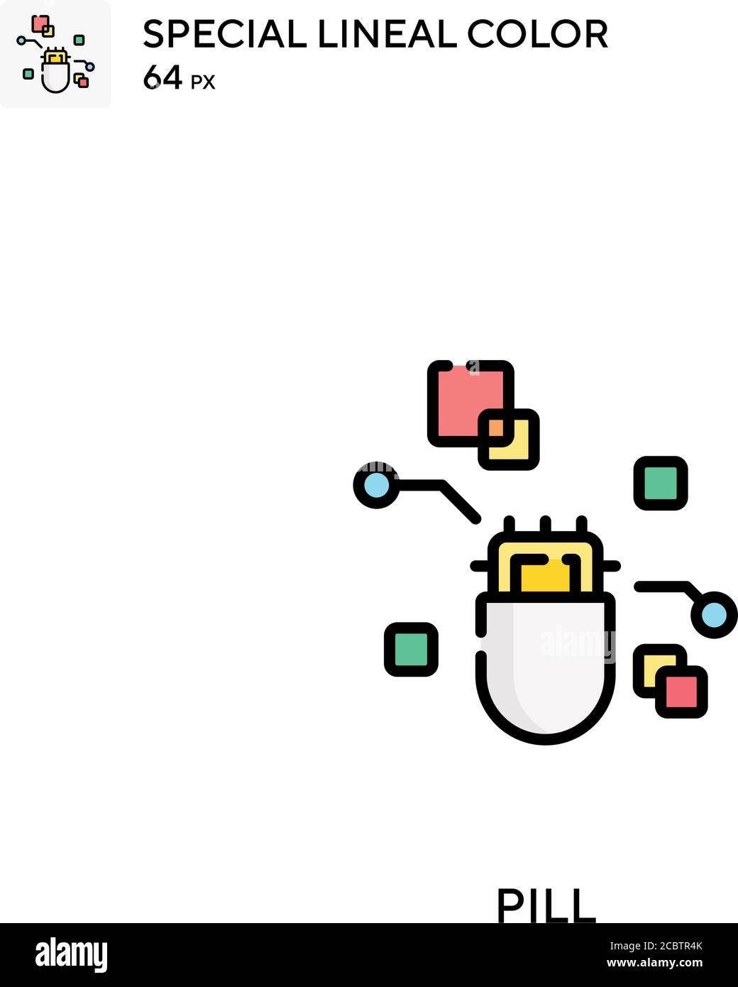 Pill Special lineal color vector icon. Pill icons for your business ...