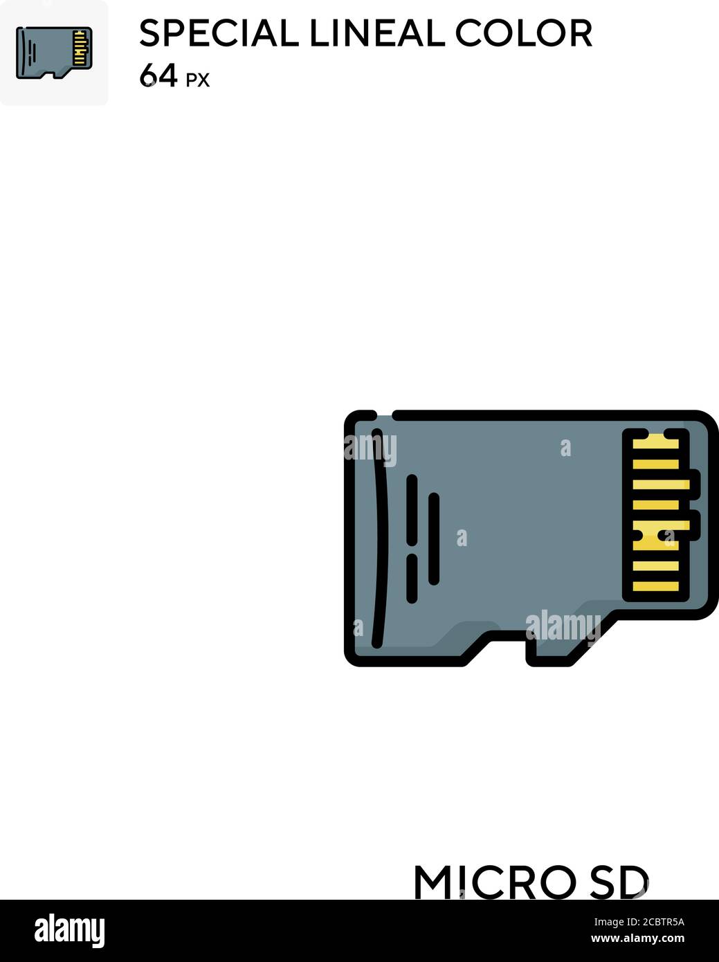 Micro sd Special lineal color vector icon. Micro sd icons for your ...