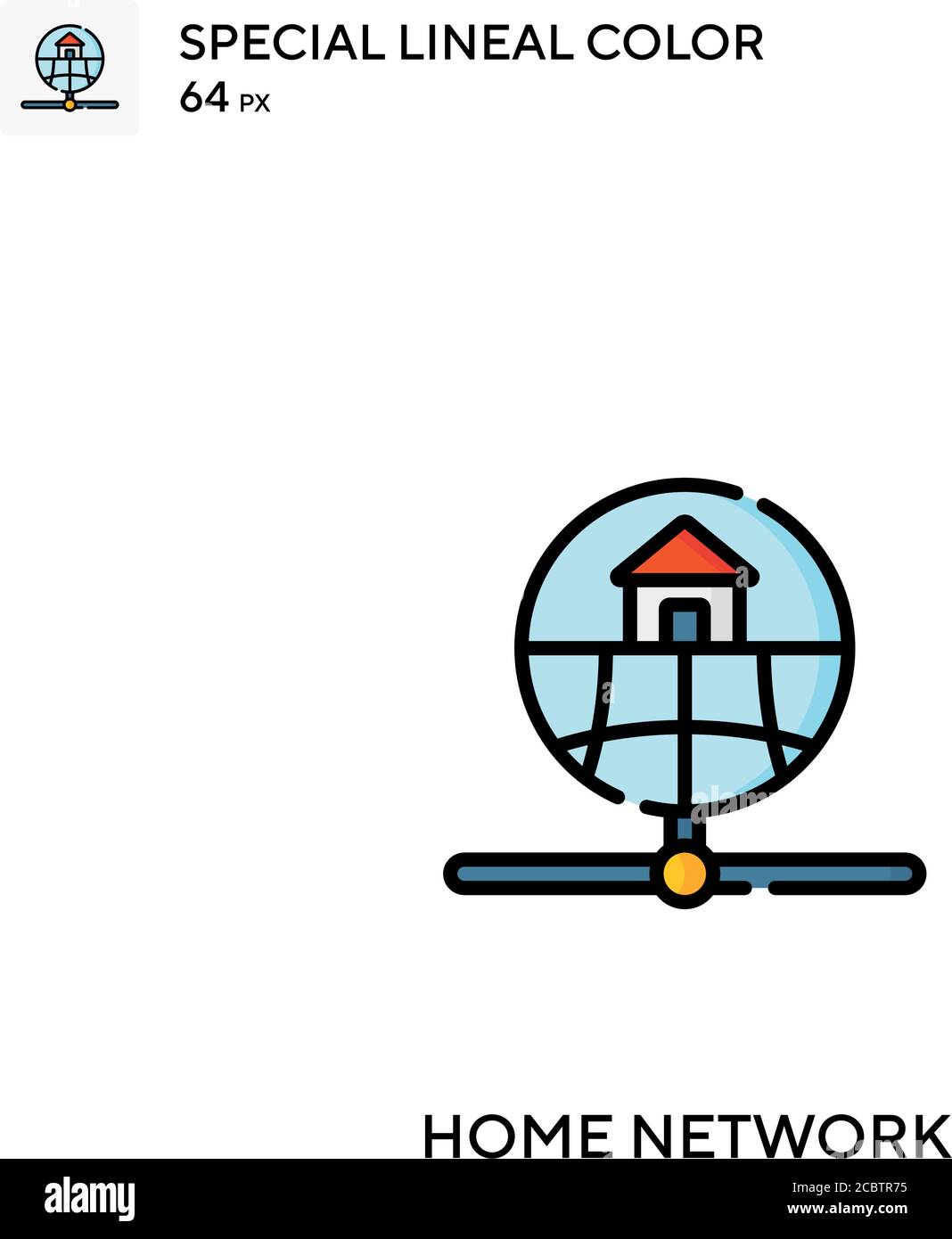 Home network Special lineal color vector icon. Home network icons for ...