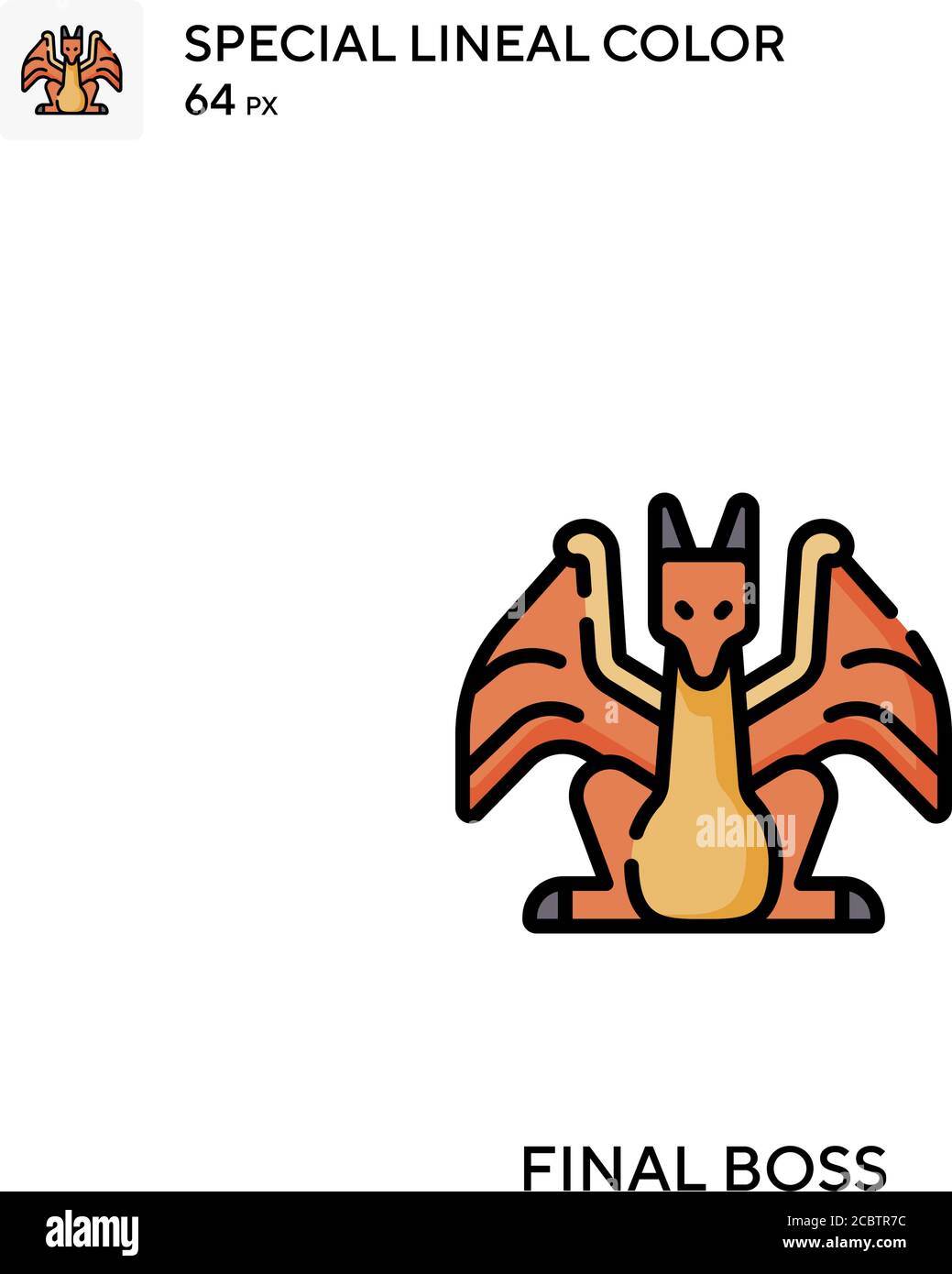 Final boss Special lineal color vector icon. Final boss icons for your ...