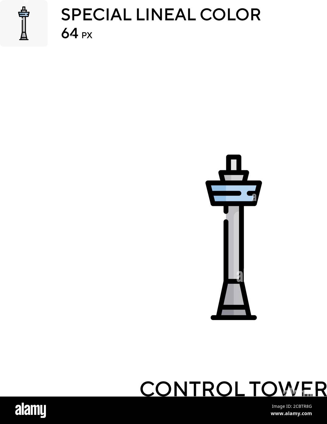 Control tower Special lineal color vector icon. Control tower icons for ...