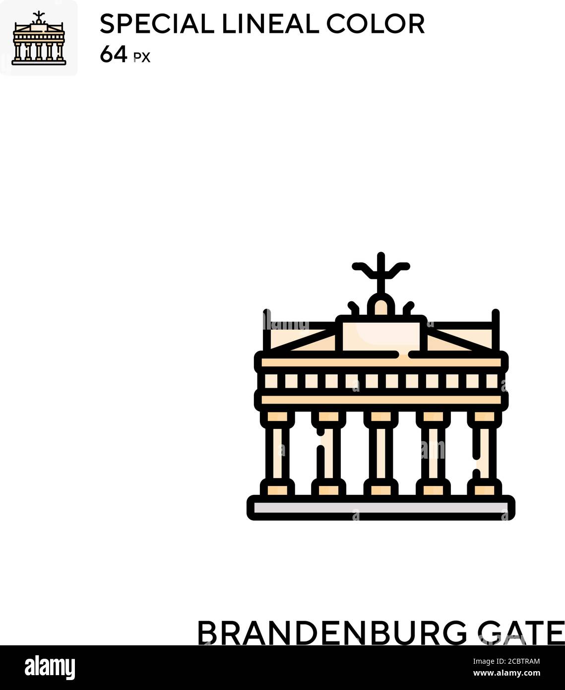 Brandenburg gate Special lineal color vector icon. Brandenburg gate ...