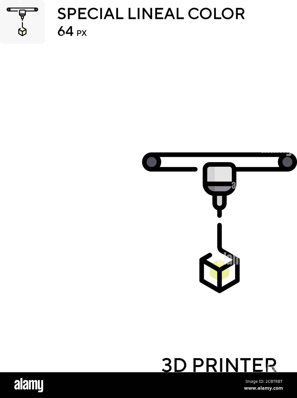 3d printer Special lineal color vector icon. 3d printer icons for your ...
