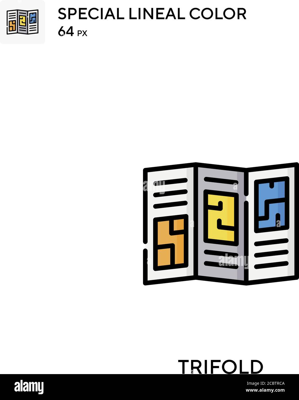 Trifold Special lineal color vector icon. Trifold icons for your business project Stock Vector ...