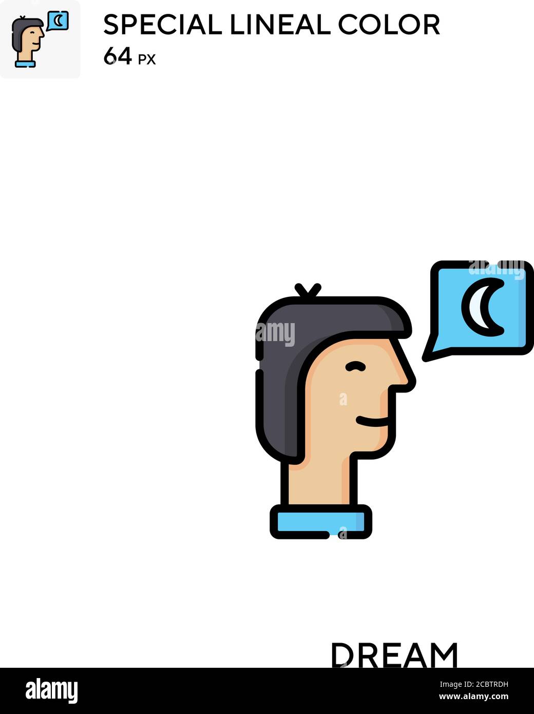 Dream Special lineal color vector icon. Dream icons for your business ...