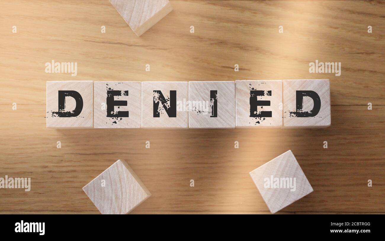 Denied word hi-res stock photography and images - Alamy