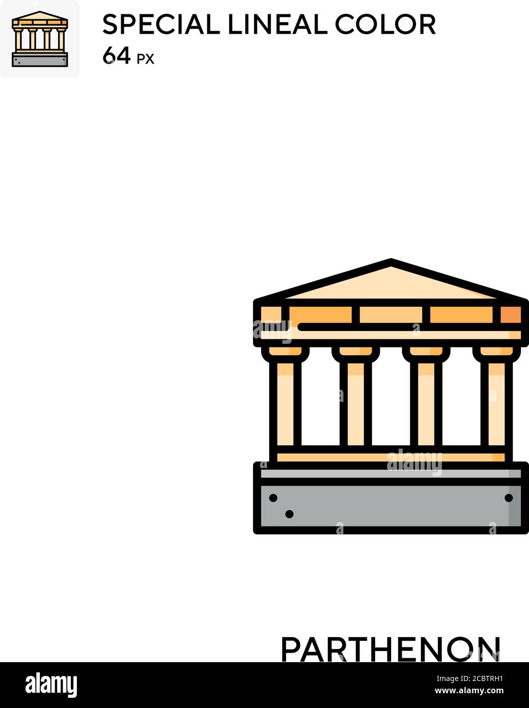 Parthenon Special lineal color vector icon. Parthenon icons for your ...