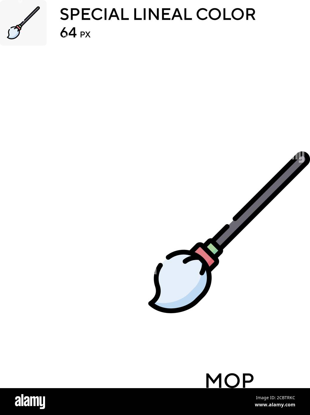 Mop Special lineal color vector icon. Mop icons for your business ...