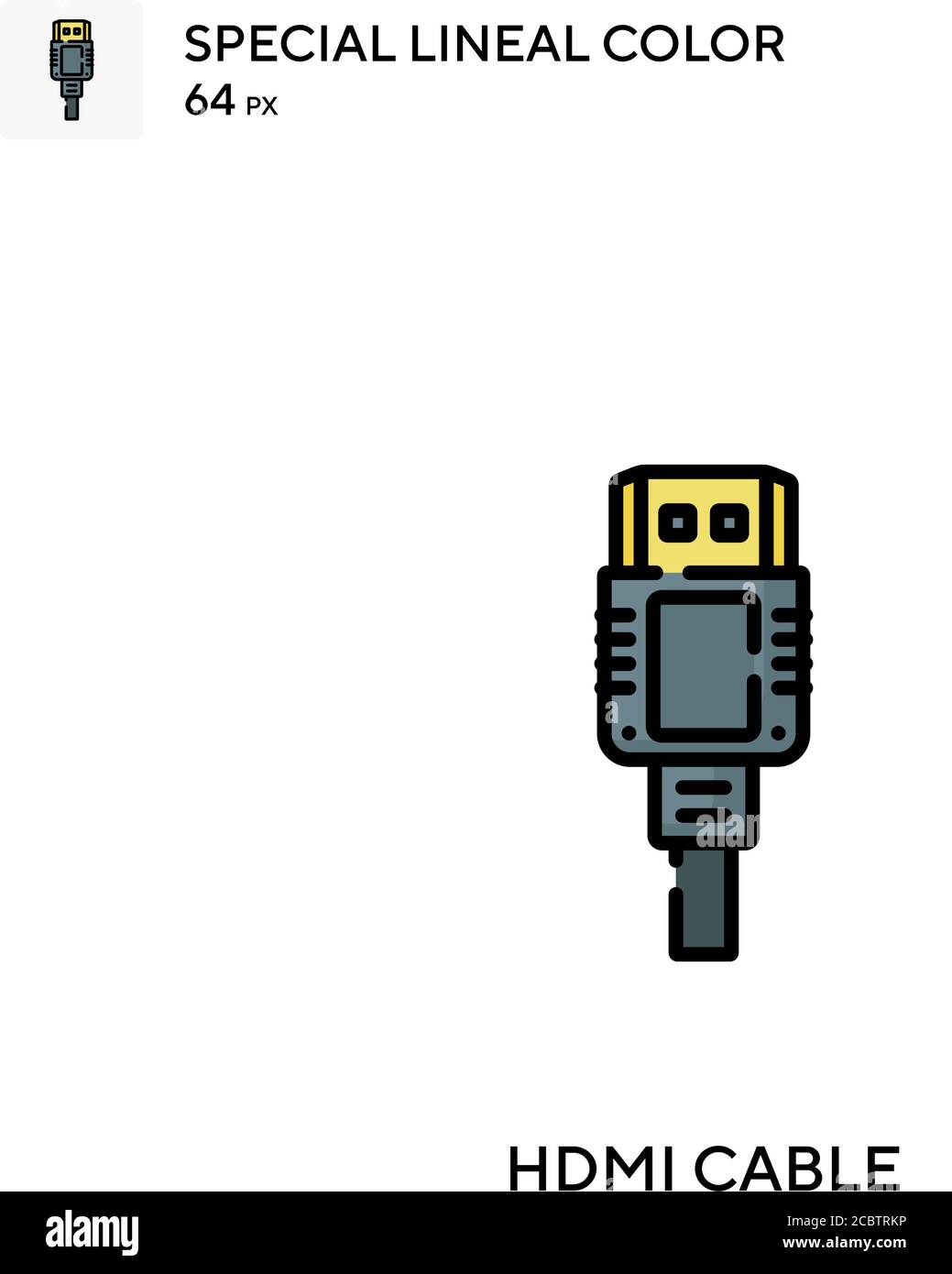 Hdmi cable Special lineal color vector icon. Hdmi cable icons for your ...