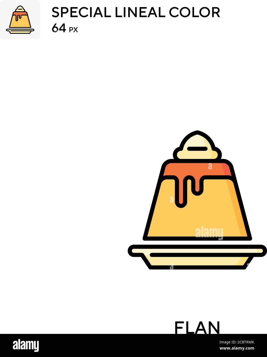 Flan Special lineal color vector icon. Flan icons for your business ... Flan Special lineal color vector icon. Flan icons for your business ...