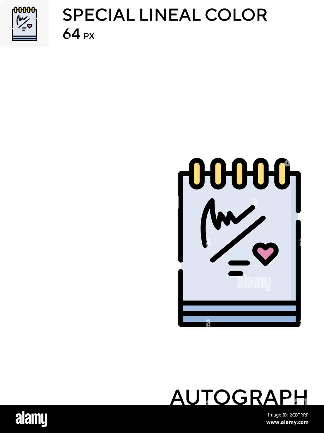 Autograph Special lineal color vector icon. Autograph icons for your ...