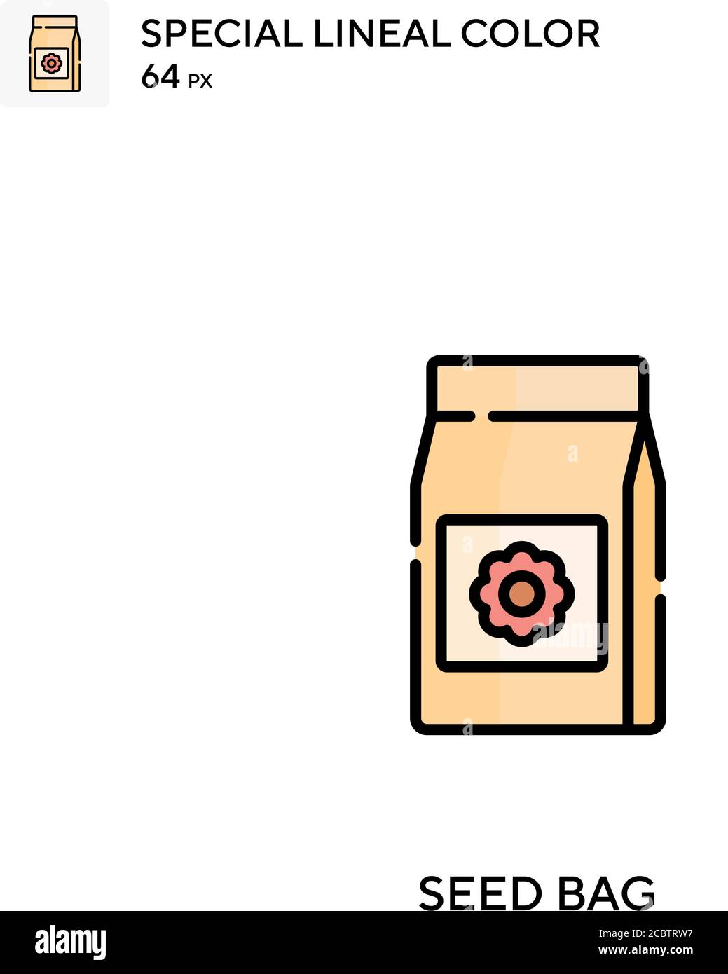 Seed bag Special lineal color vector icon. Seed bag icons for your ...