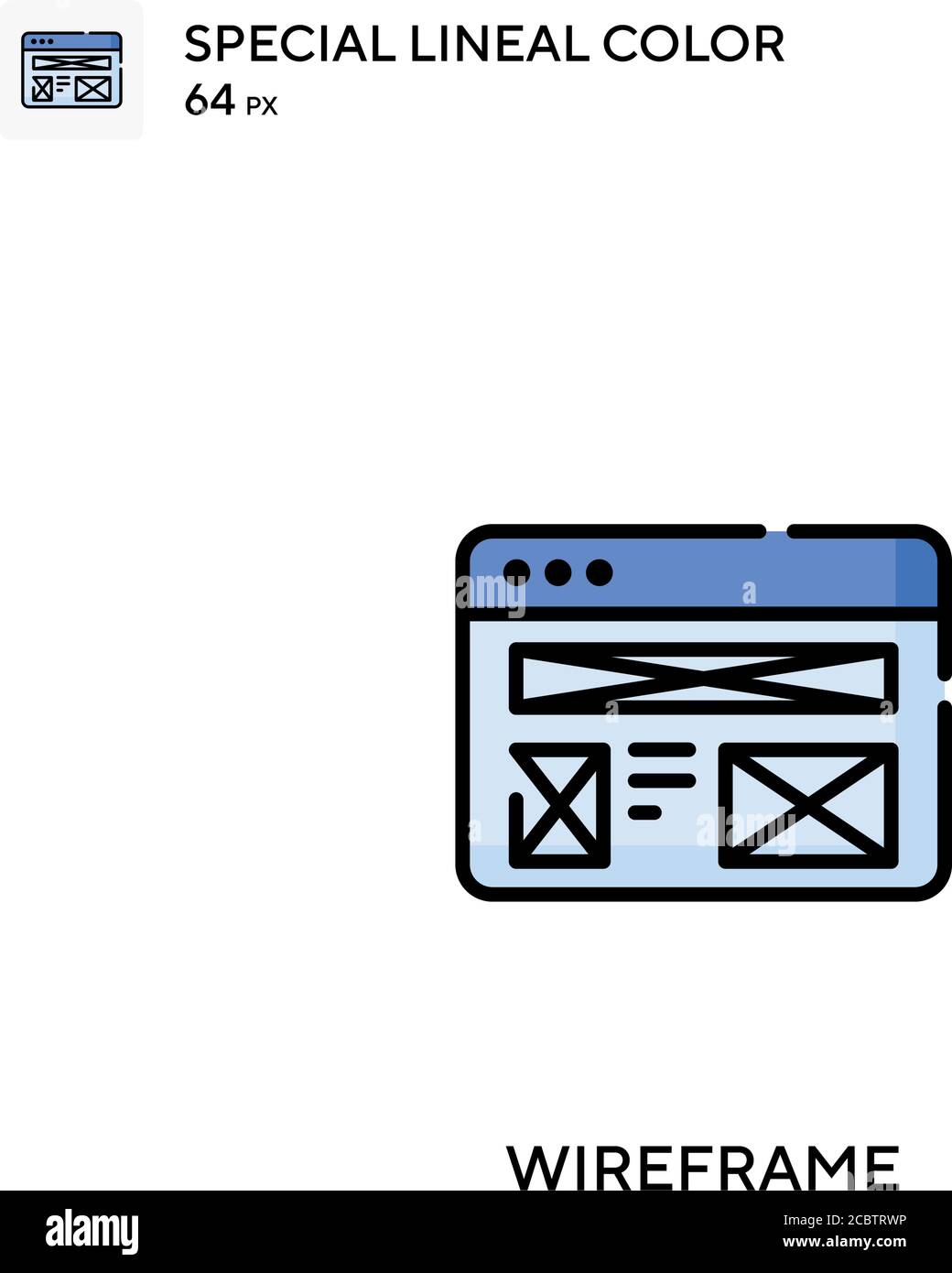 Wireframe Special lineal color vector icon. Wireframe icons for your ...