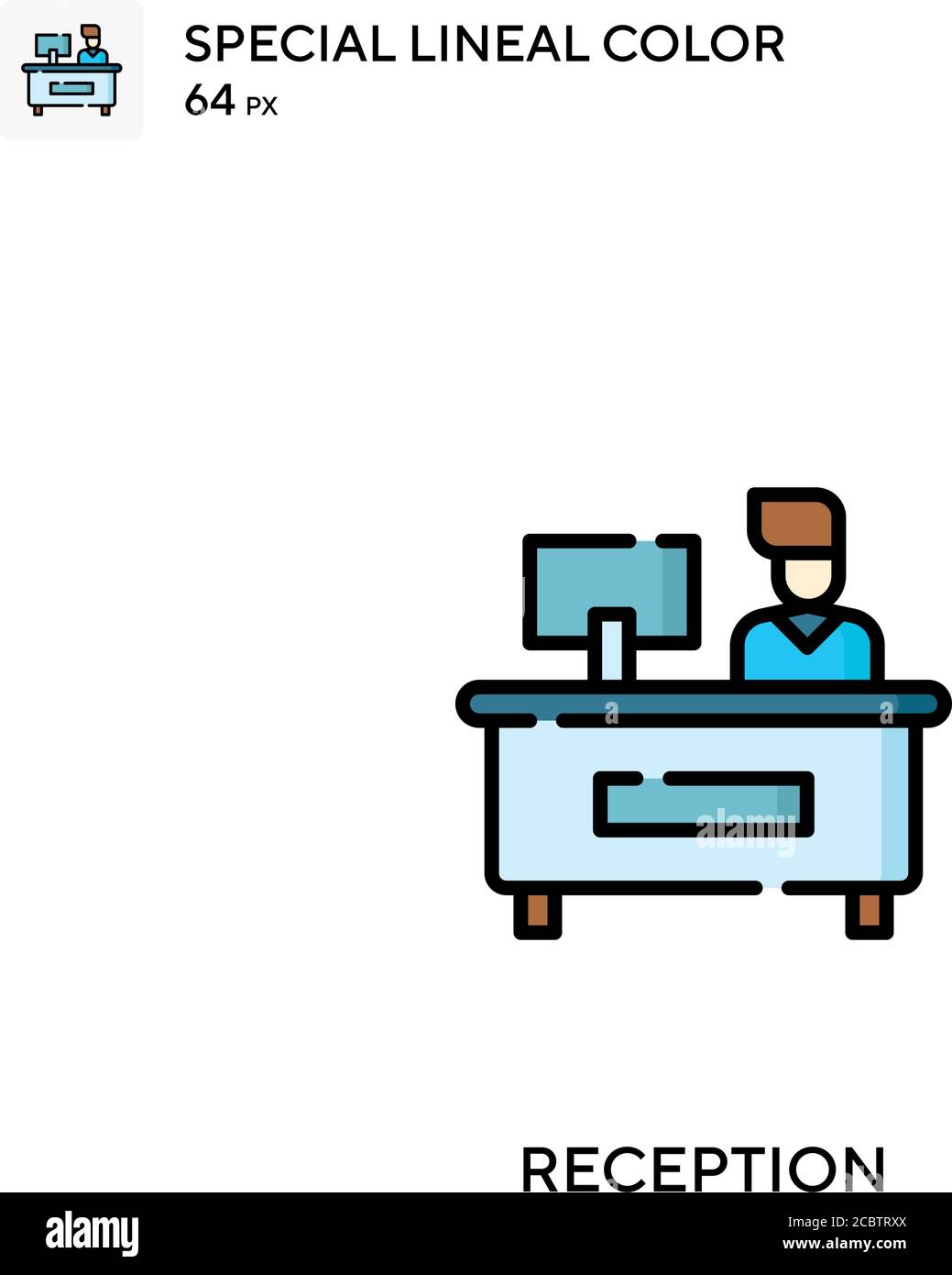 Reception Special lineal color vector icon. Reception icons for your ...