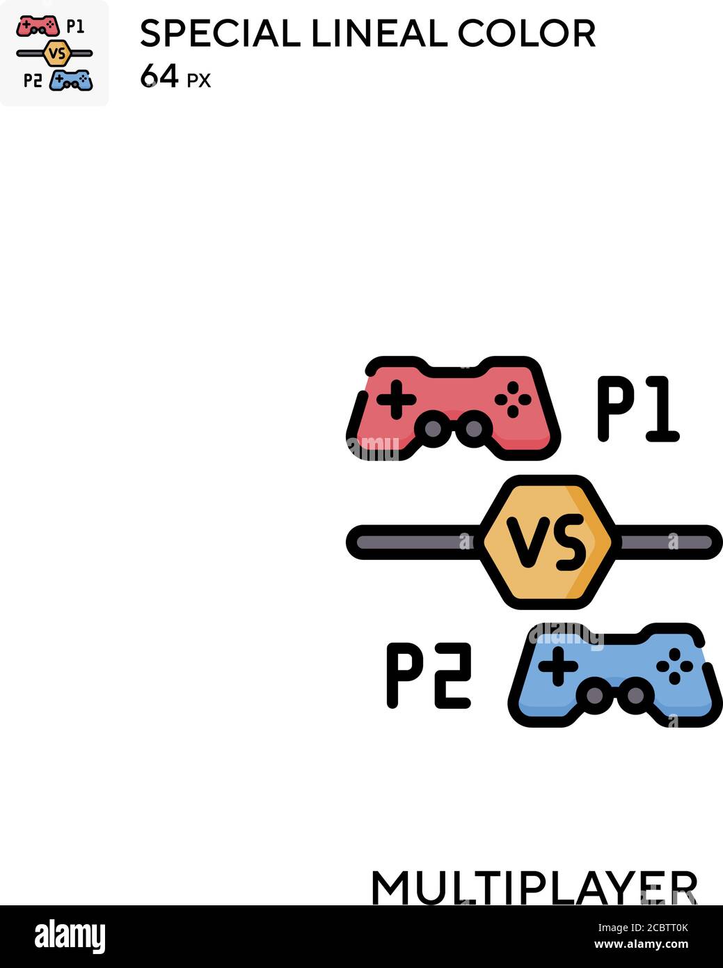 Multiplayer Special lineal color vector icon. Multiplayer icons for ...