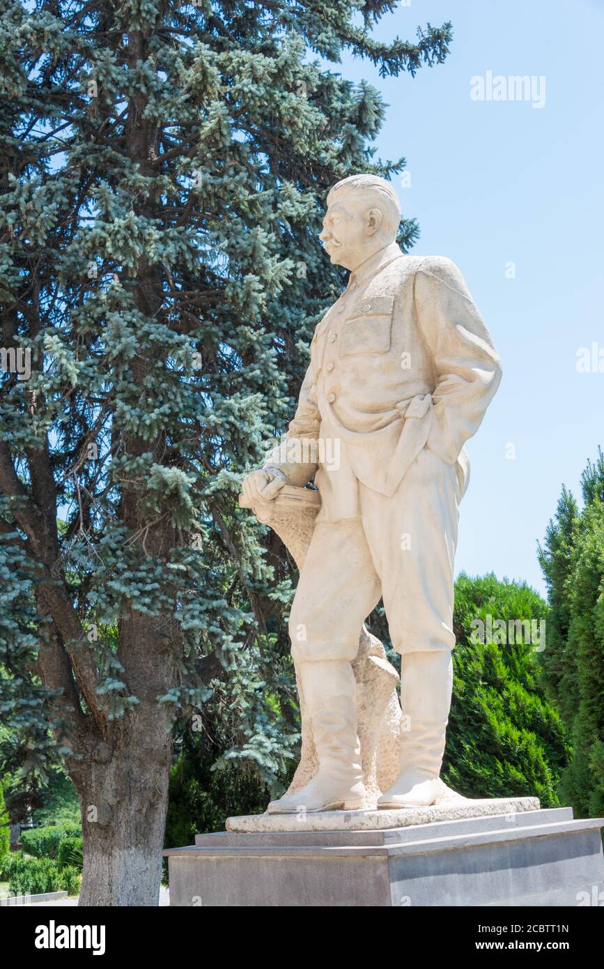 Gori, Georgia - Statue of Joseph Stalin at Stalin Museum in Gori, Shida ...