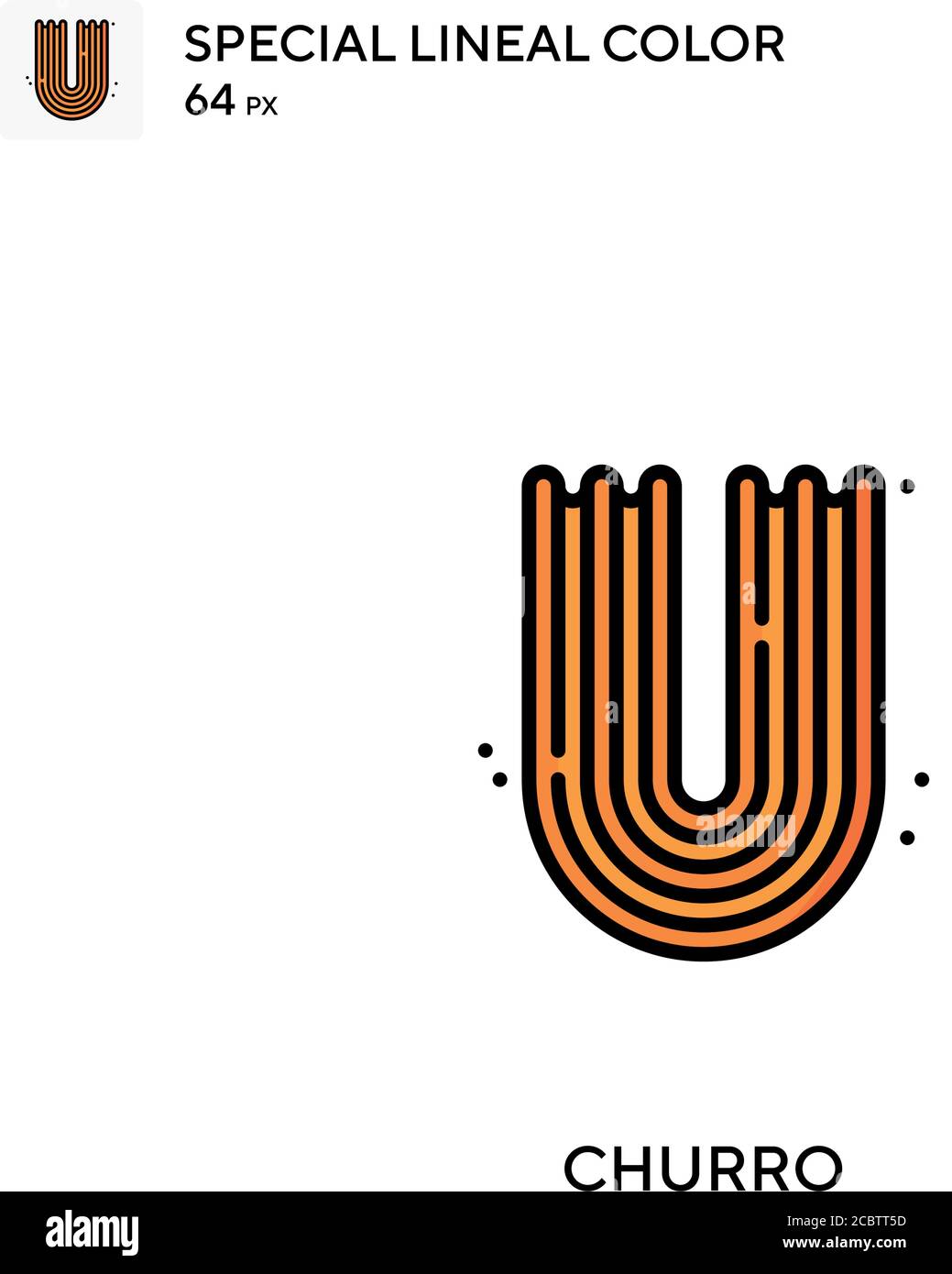 Churro Special lineal color vector icon. Churro icons for your business ...