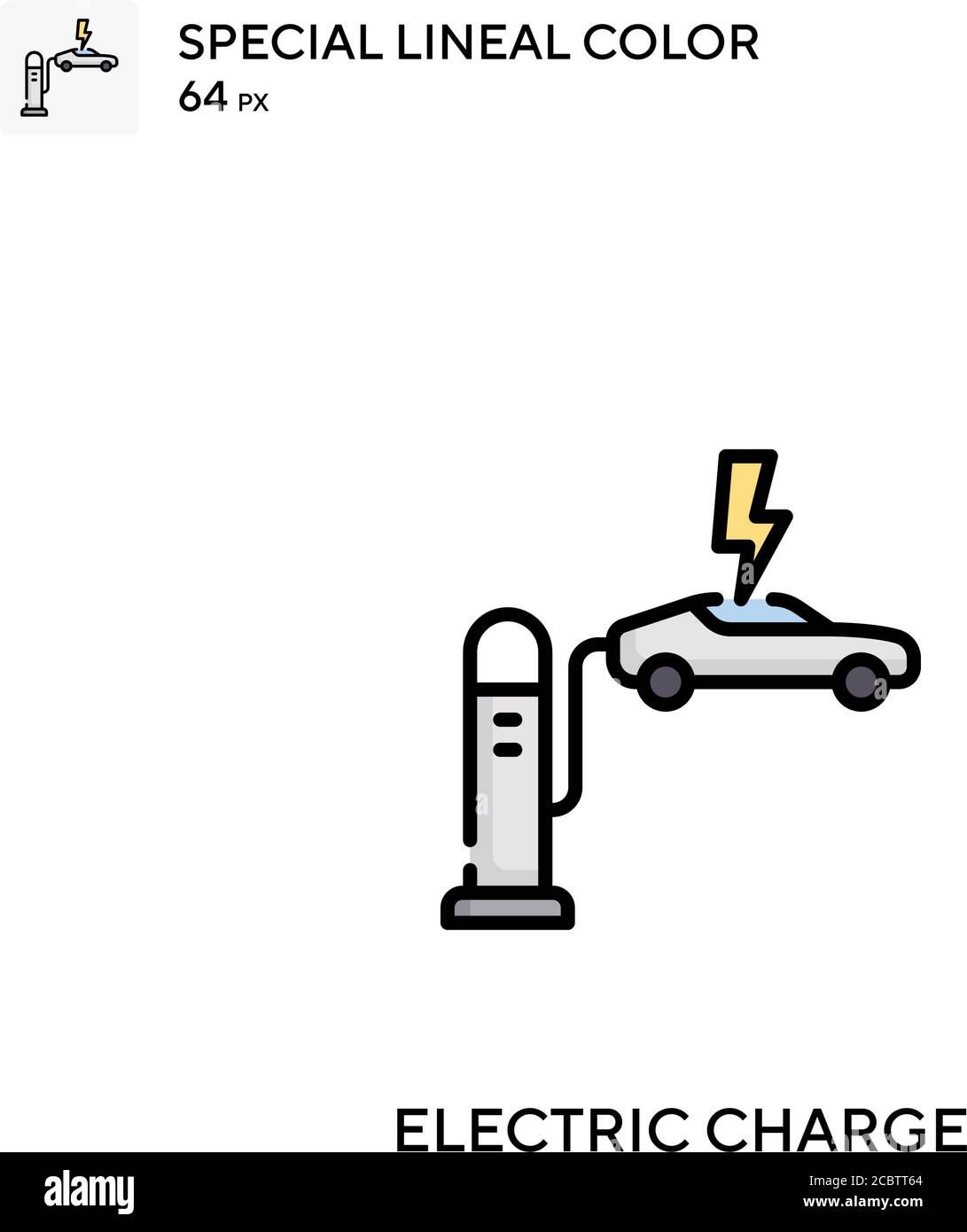 Electric charge Special lineal color vector icon. Electric charge icons ...
