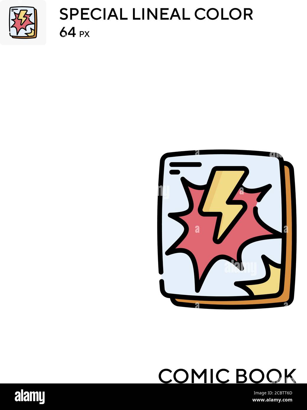 Comic book Special lineal color vector icon. Comic book icons for your ...