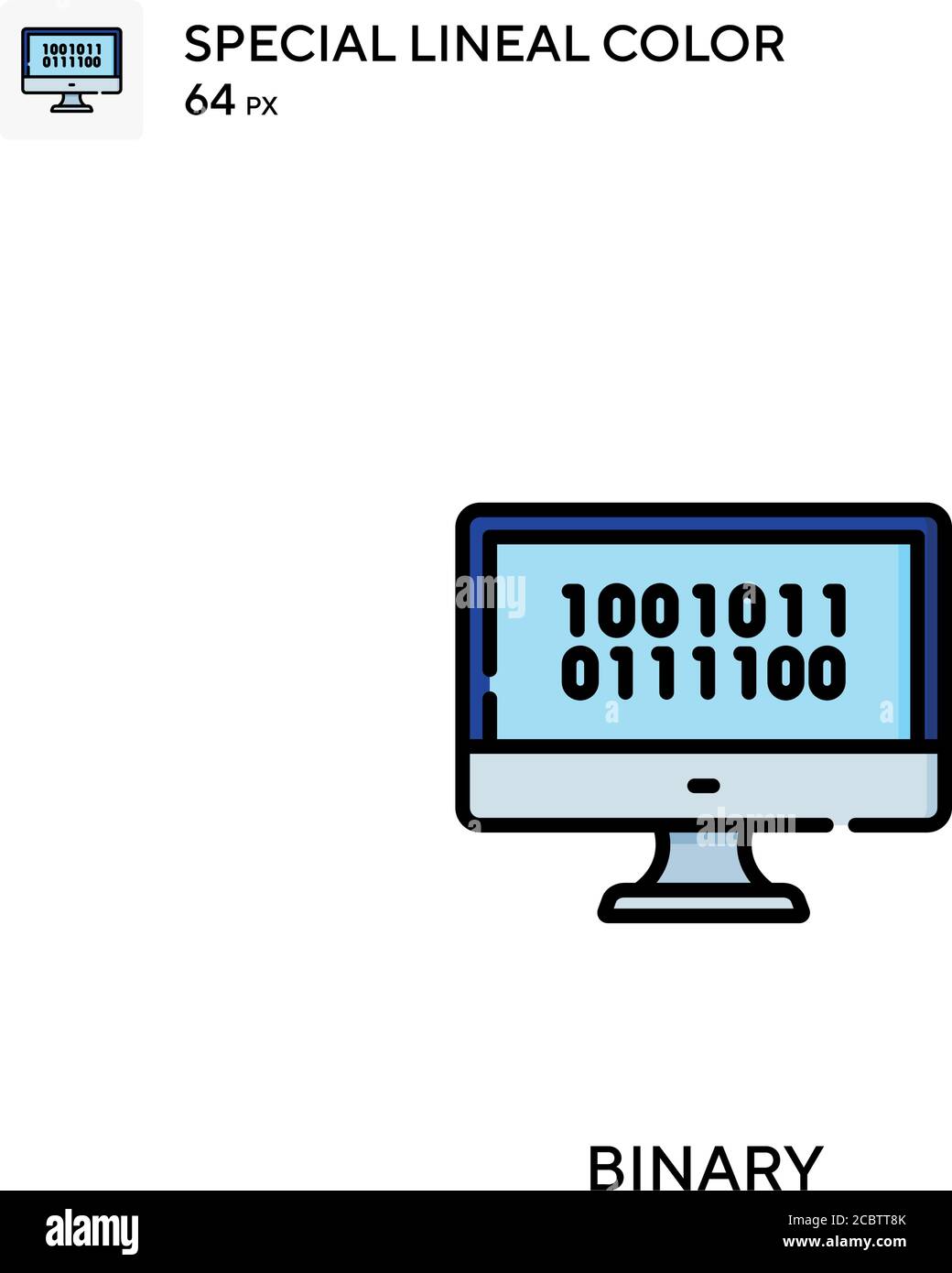 Binary Special lineal color vector icon. Binary icons for your business ...