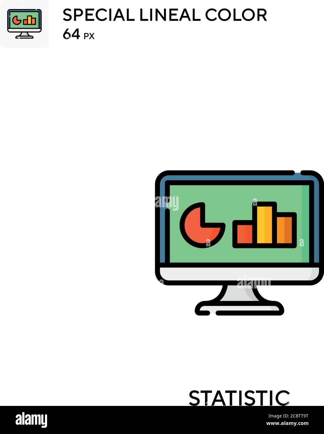 Statistic Special lineal color vector icon. Statistic icons for your ...