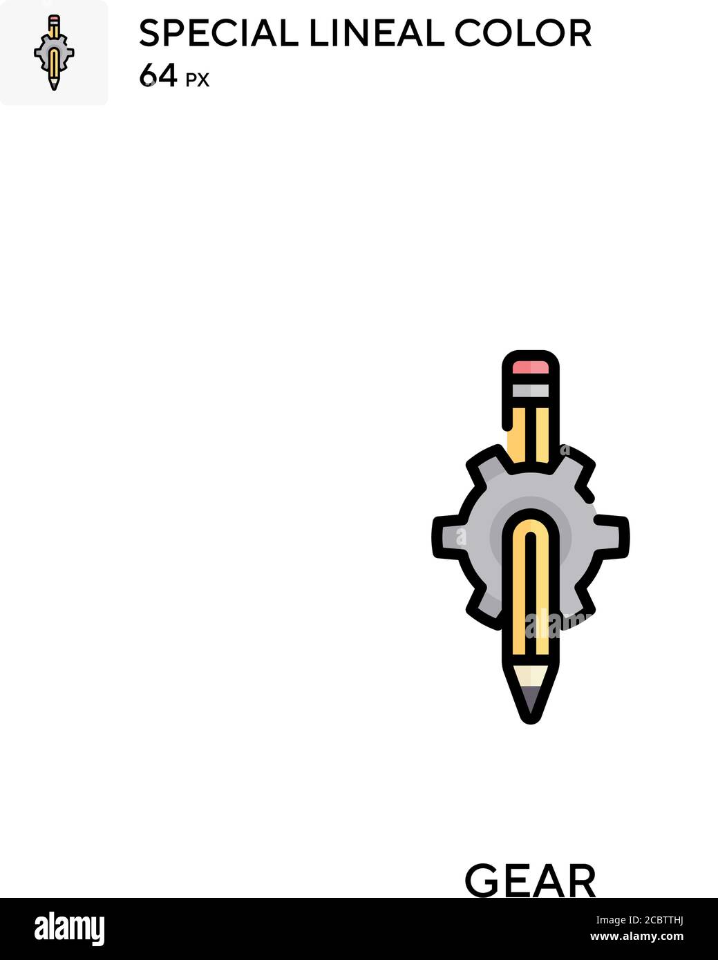 Gear Special lineal color vector icon. Gear icons for your business ...