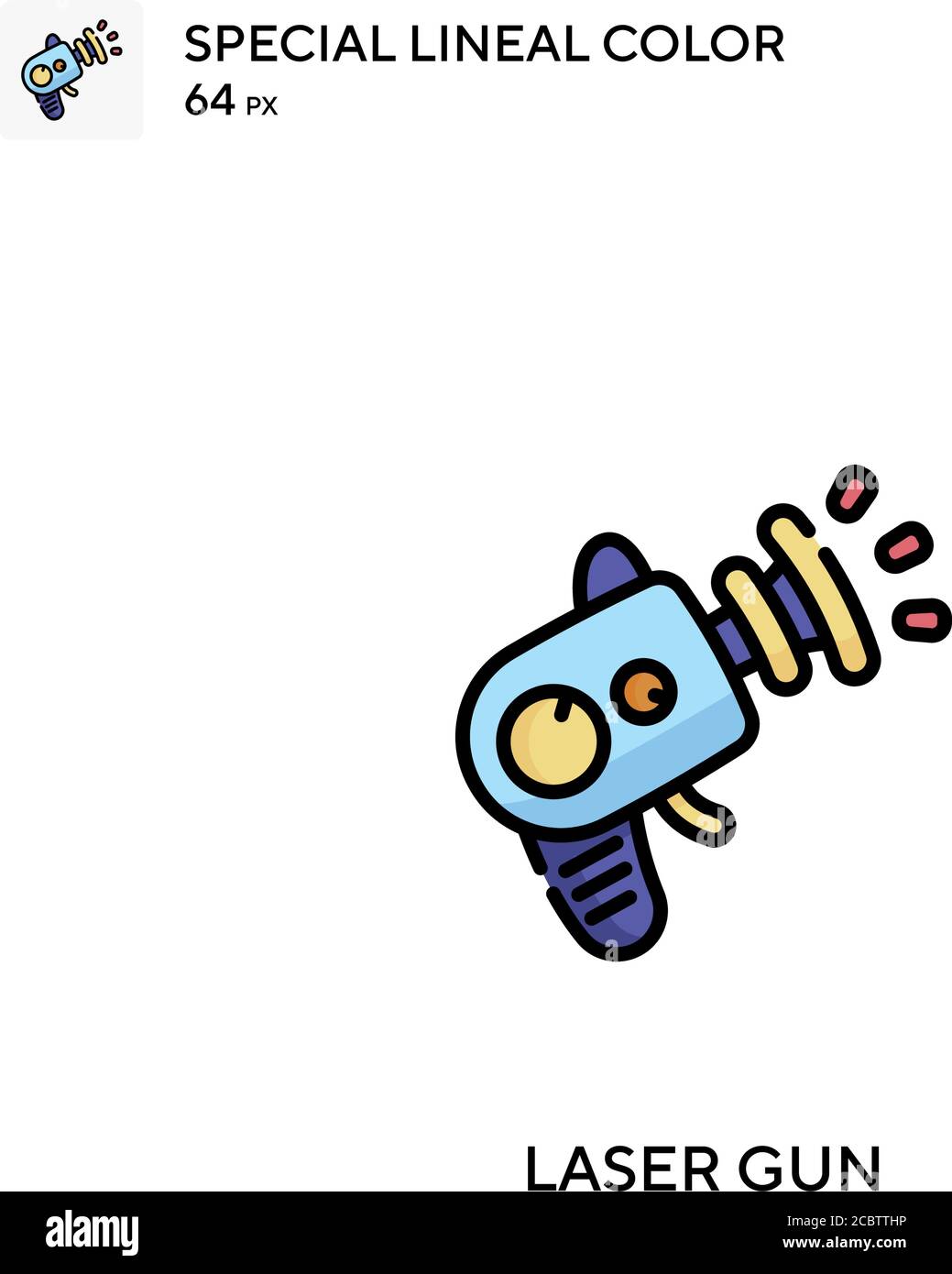 Laser gun Special lineal color vector icon. Laser gun icons for your ...