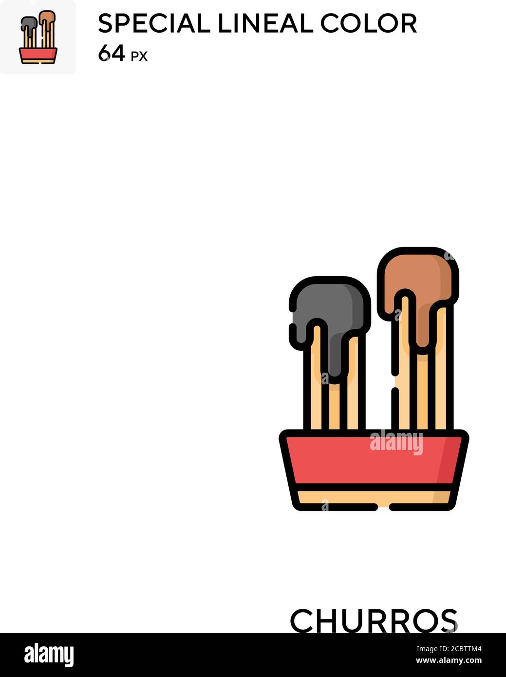 Churros Special lineal color vector icon. Churros icons for your ...
