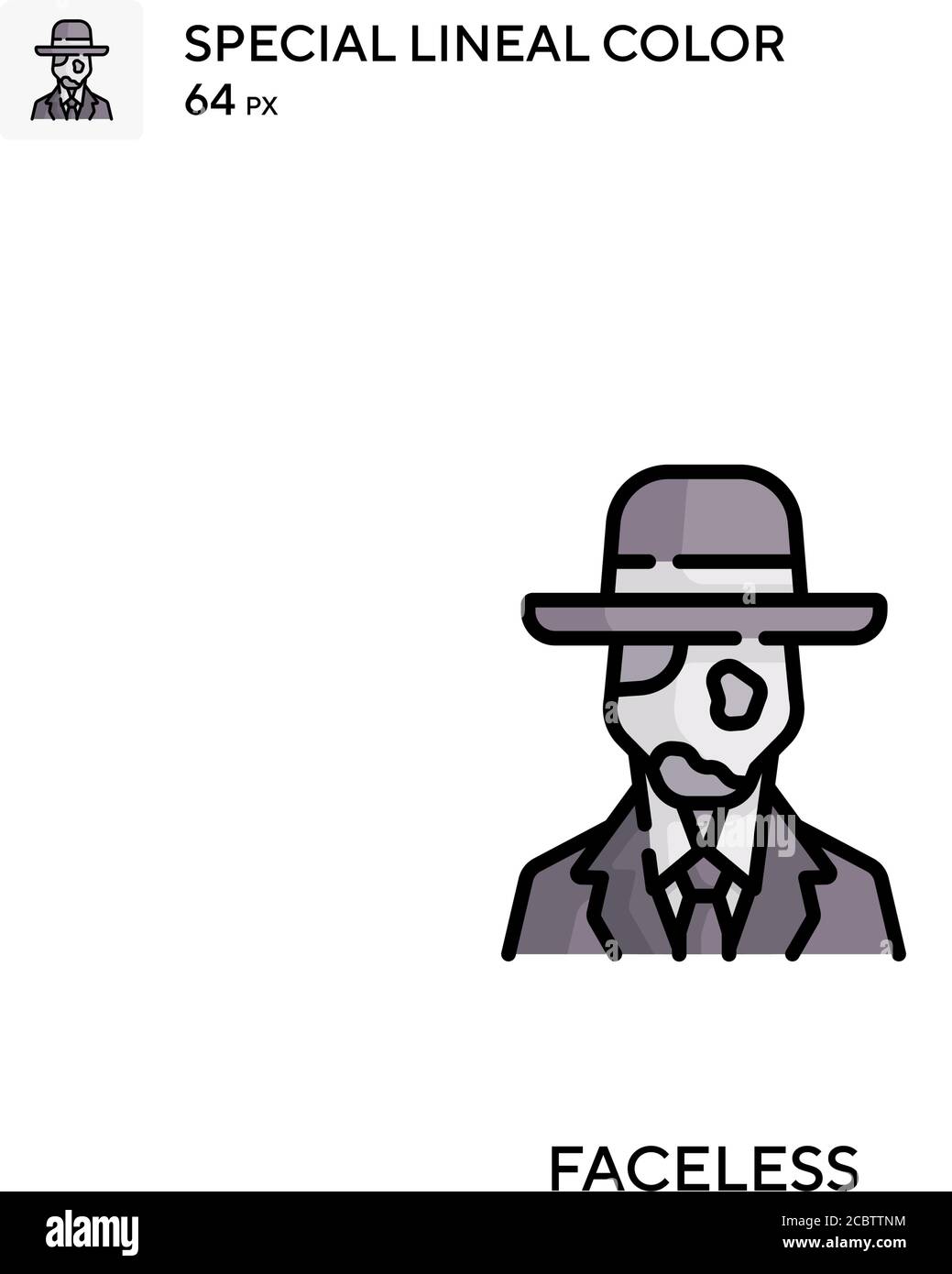 Faceless Special lineal color vector icon. Faceless icons for your ...