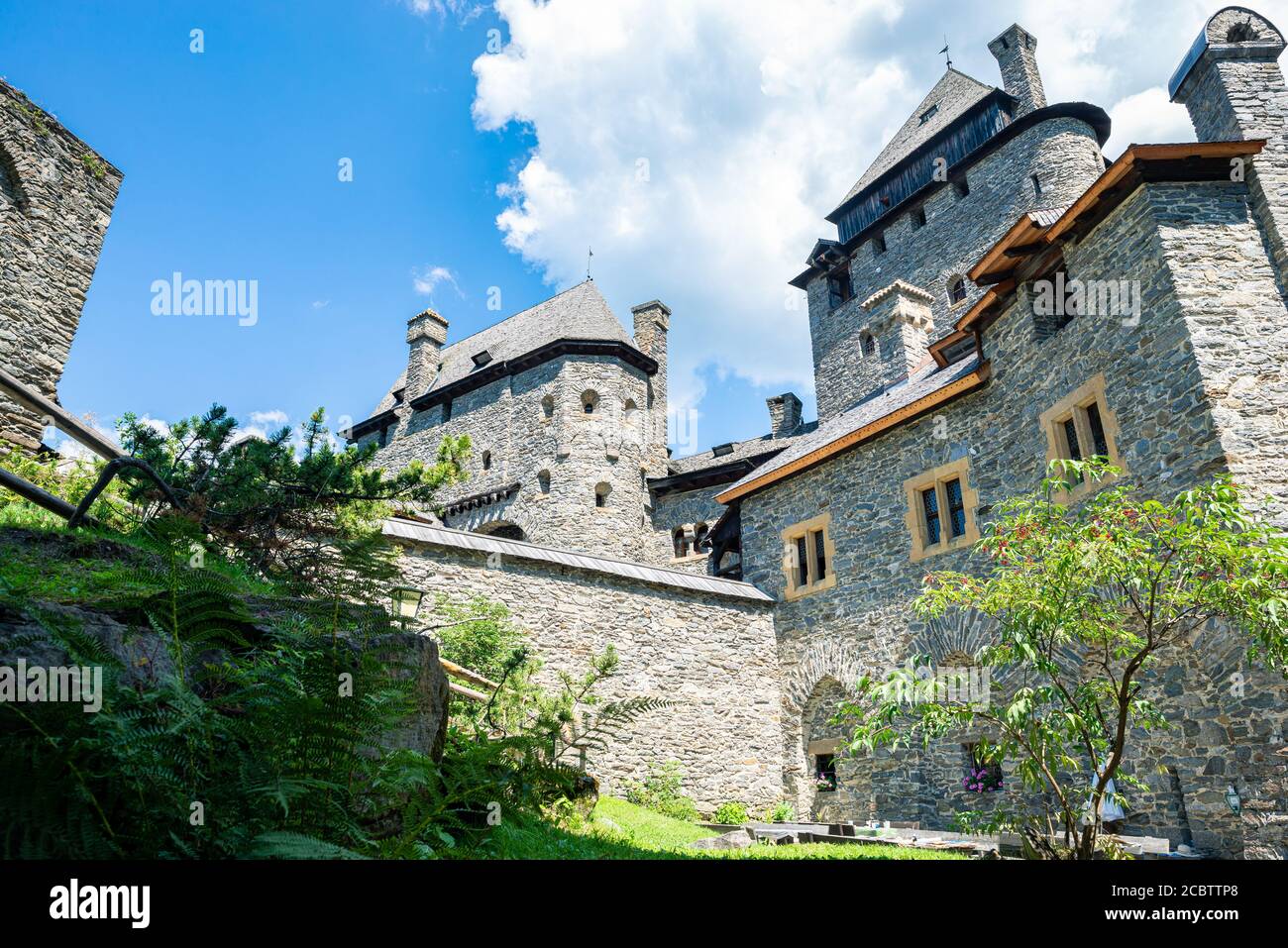 Walls and towers of castle Ramingstein in state of Salzburg, Austria ...