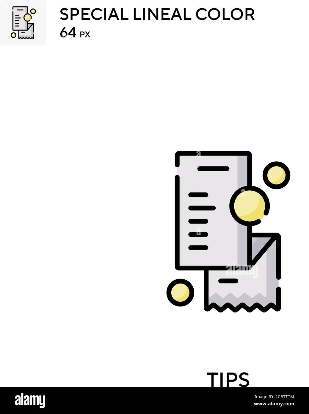 Tips Special lineal color vector icon. Tips icons for your business ...
