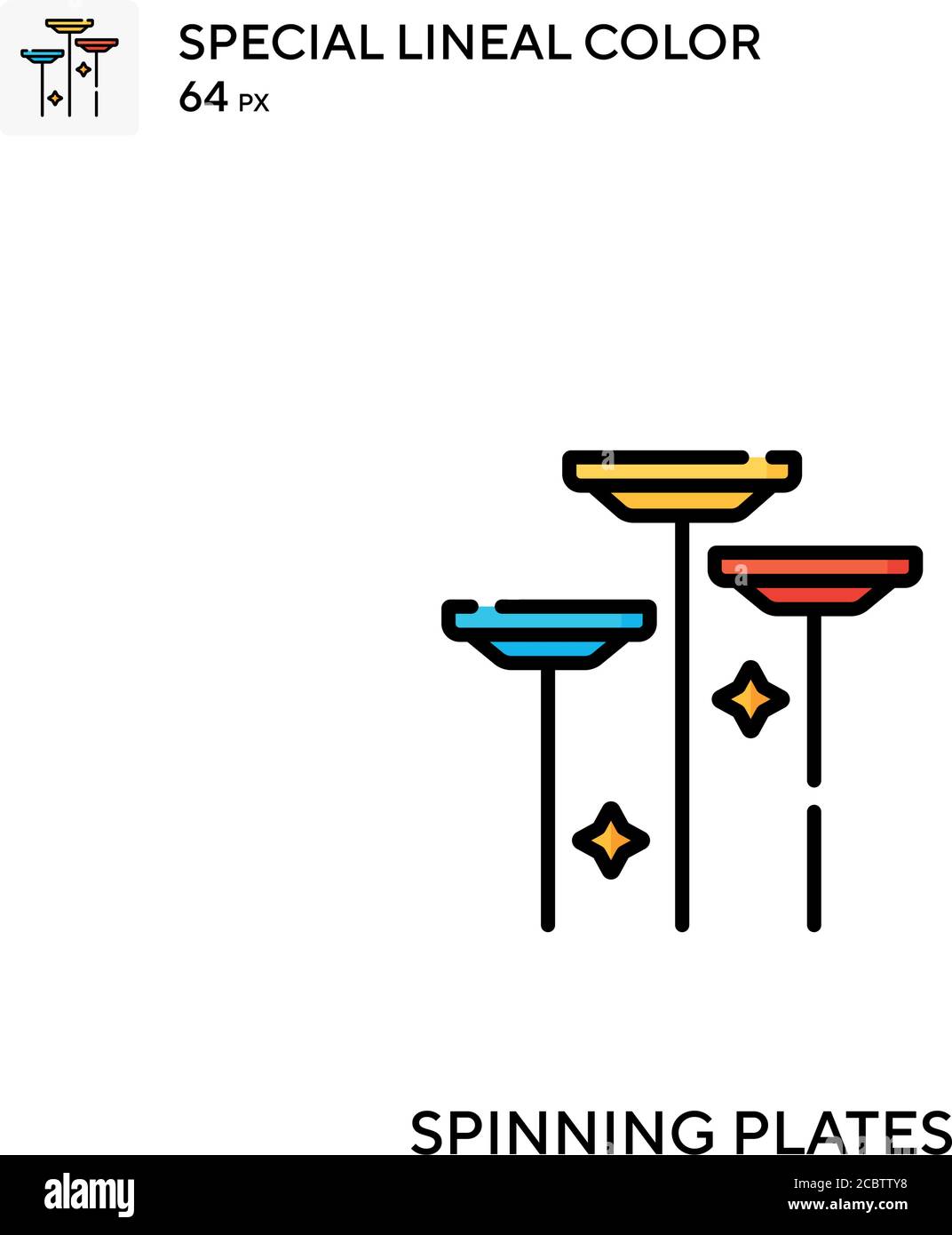 Spinning plates Special lineal color vector icon. Spinning plates icons ...