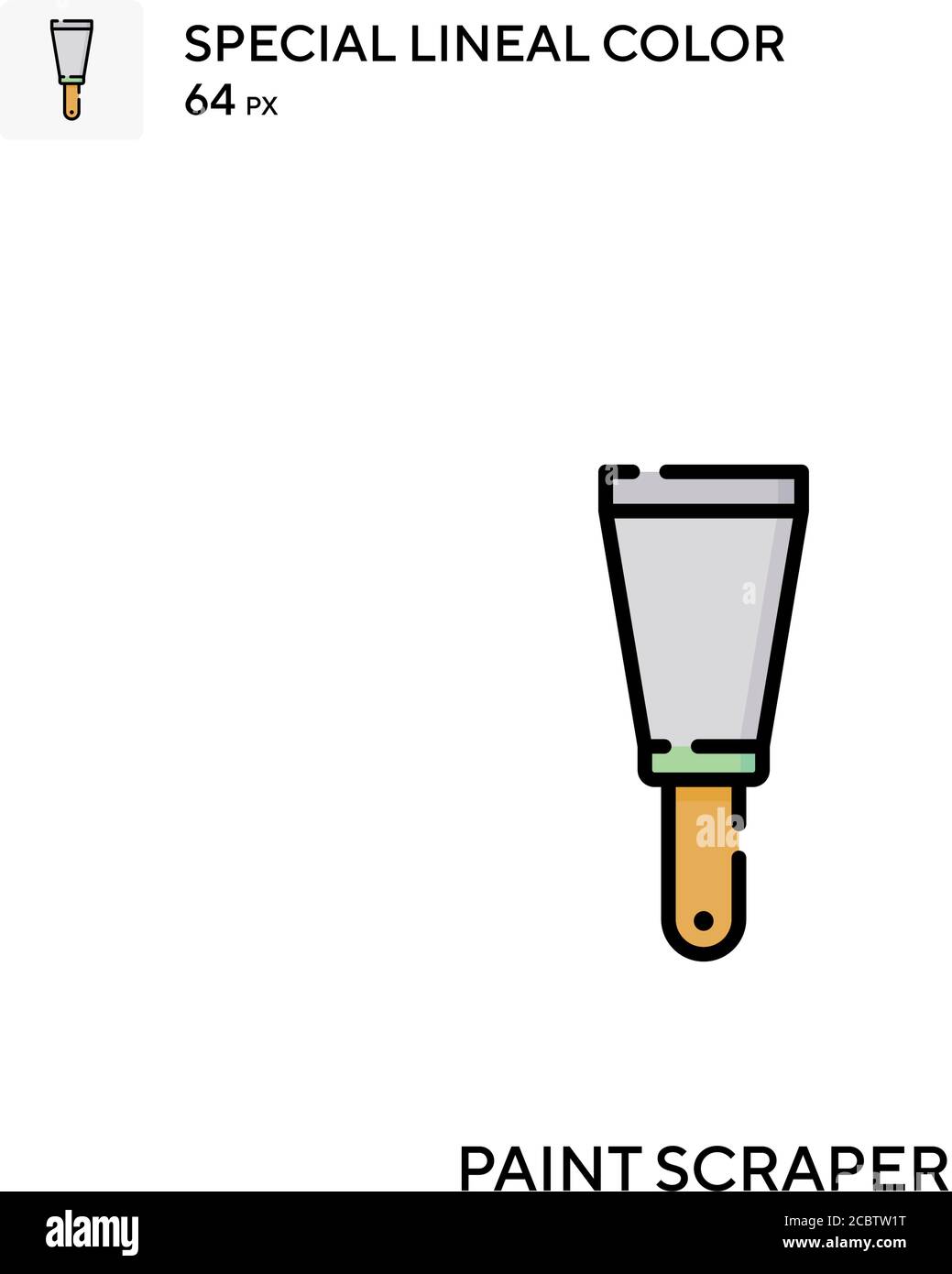 Paint scraper Special lineal color vector icon. Paint scraper icons for your business project ...