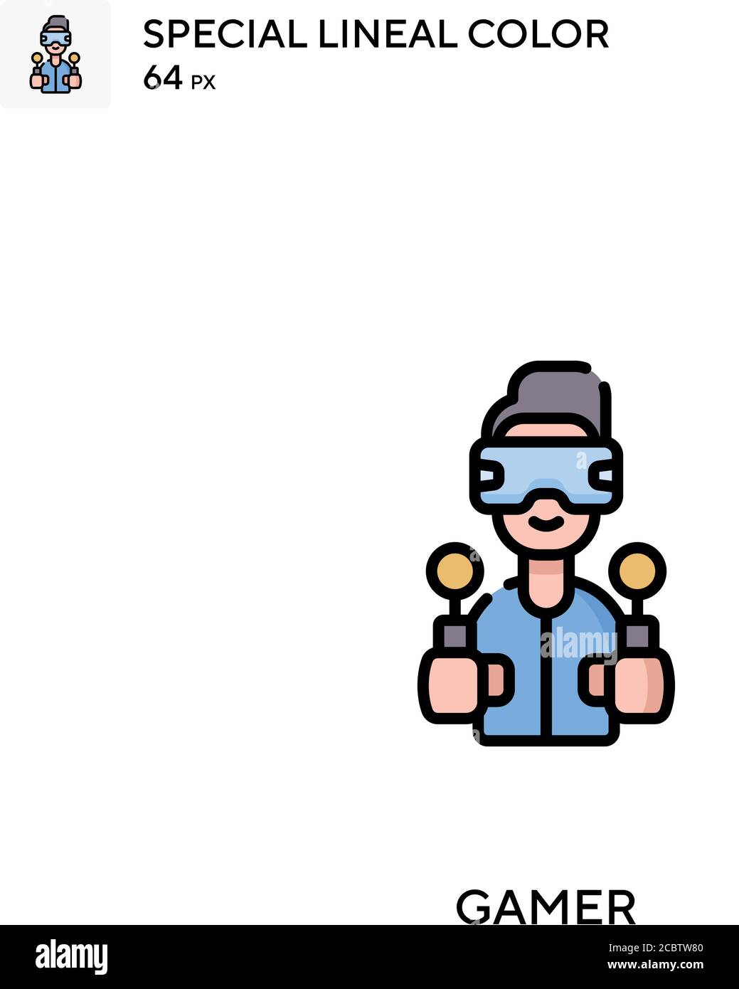 Gamer Special lineal color vector icon. Gamer icons for your business ...