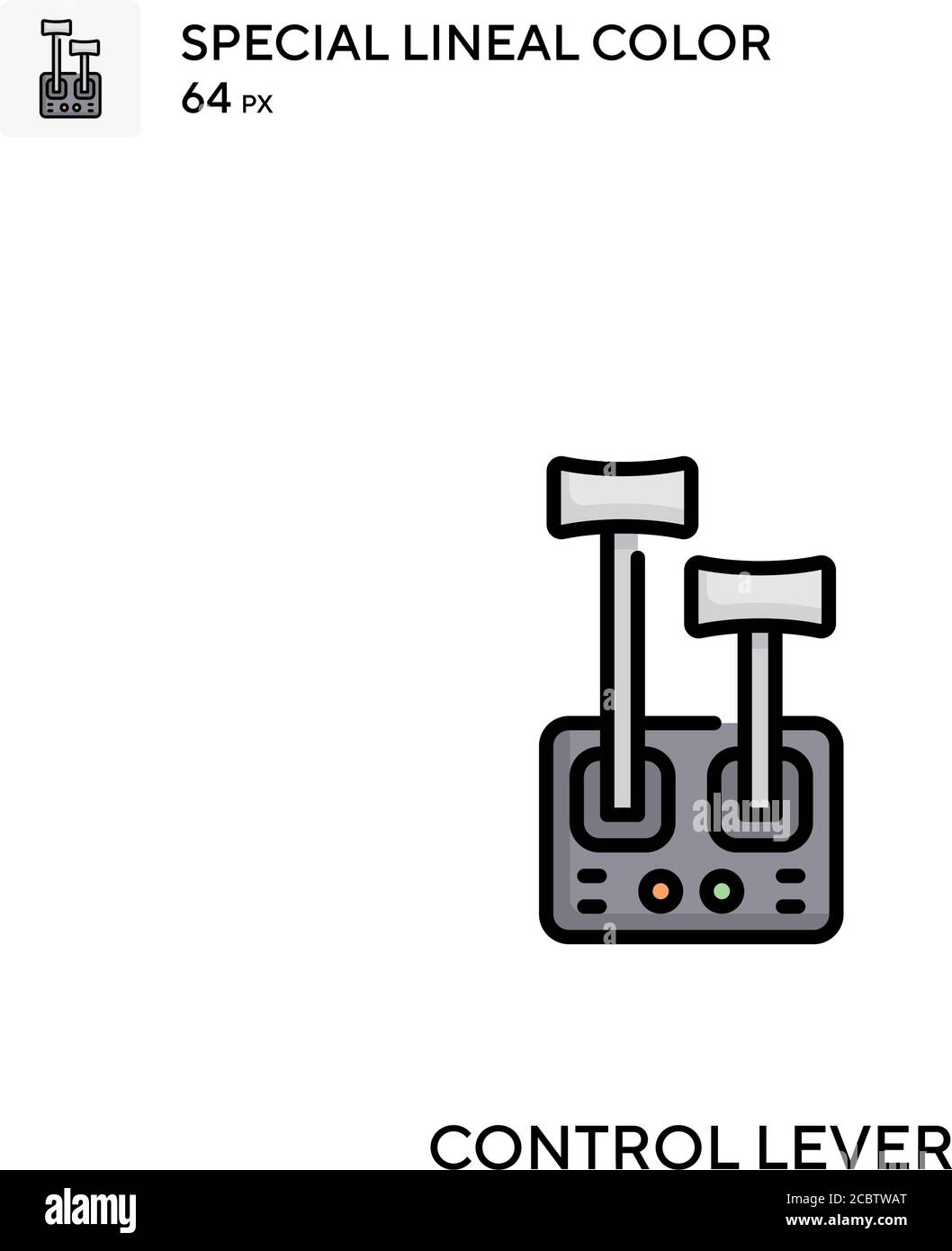 Control lever Special lineal color vector icon. Control lever icons for ...