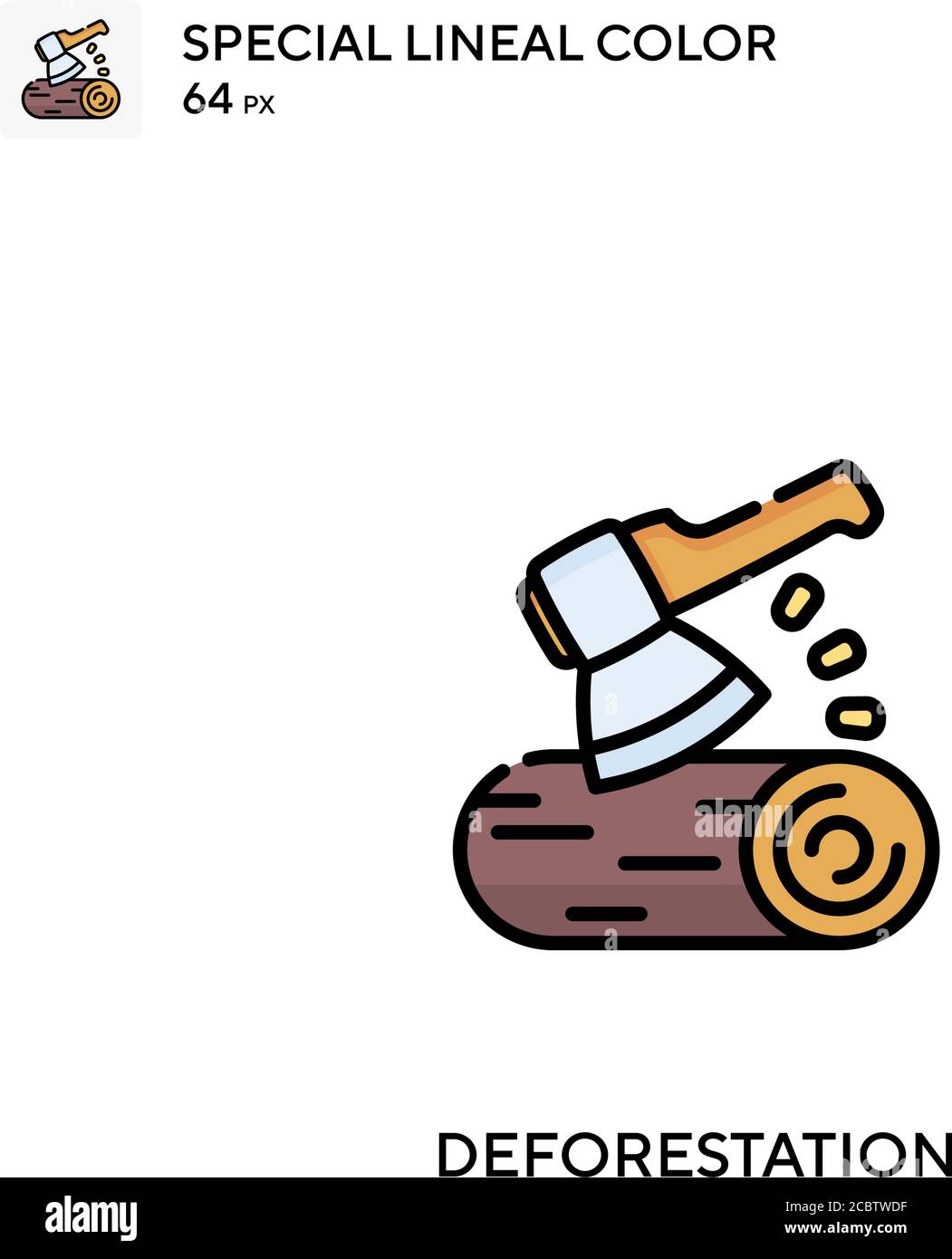 Deforestation Special lineal color vector icon. Deforestation icons for your business project ...