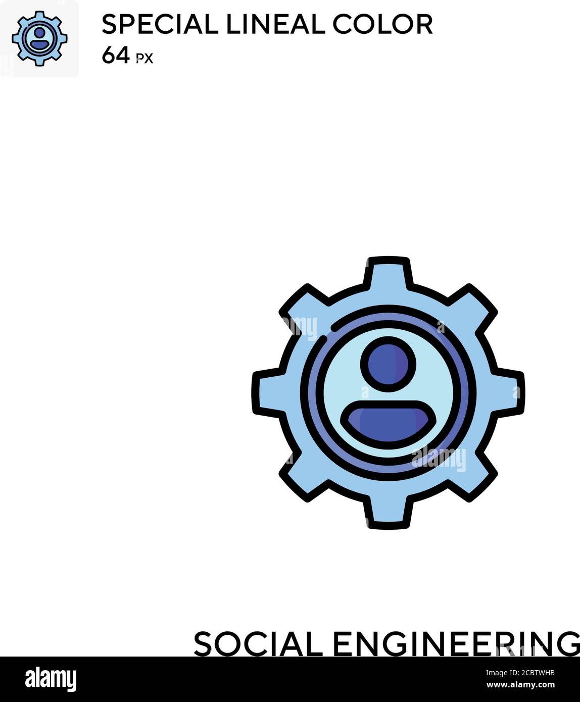 Social engineering Special lineal color vector icon. Social engineering ...