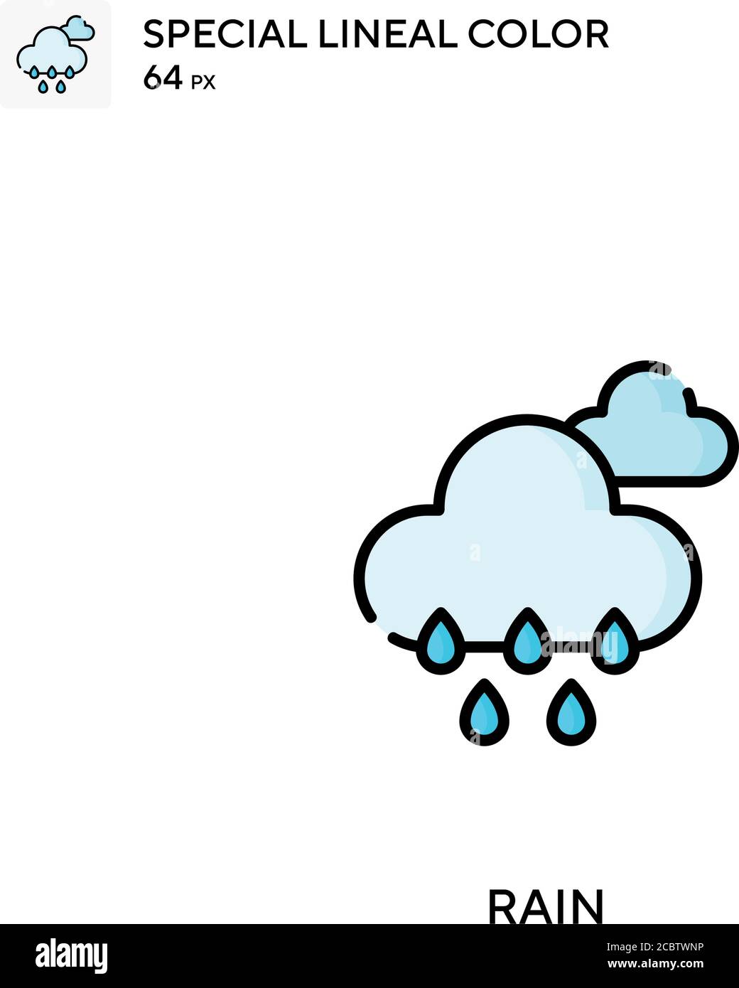 Rain Special lineal color vector icon. Rain icons for your business ...