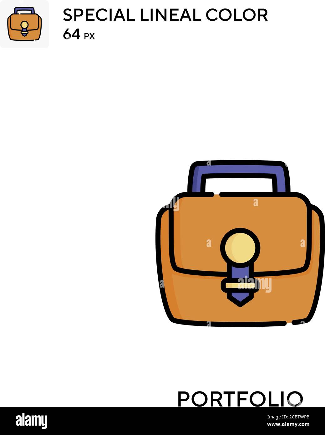 Portfolio Special lineal color vector icon. Portfolio icons for your ...