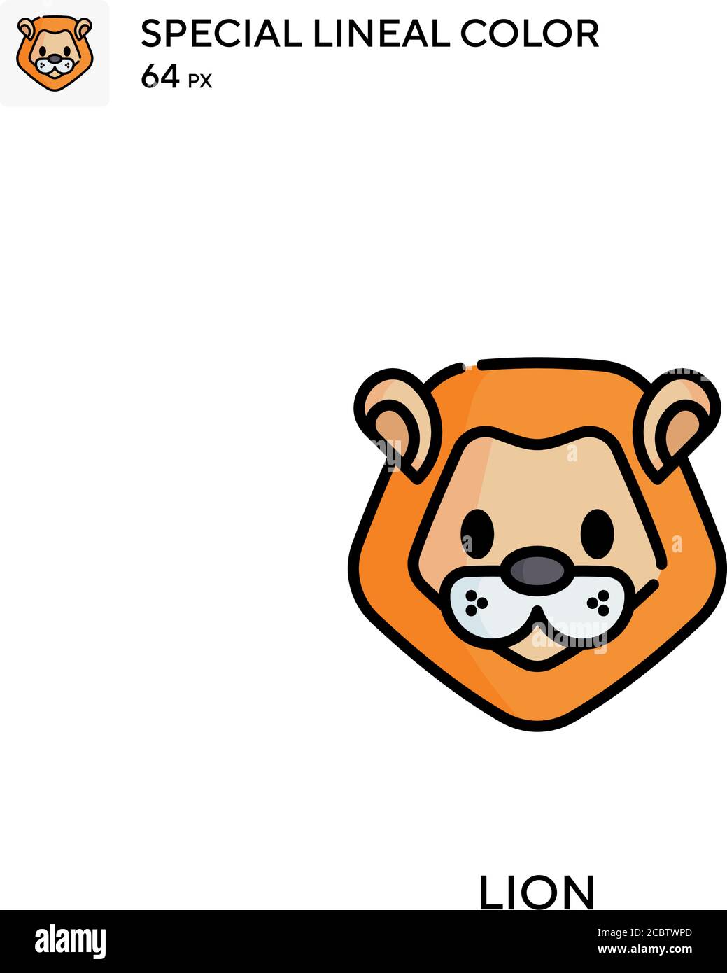 Lion Special lineal color vector icon. Lion icons for your business ...