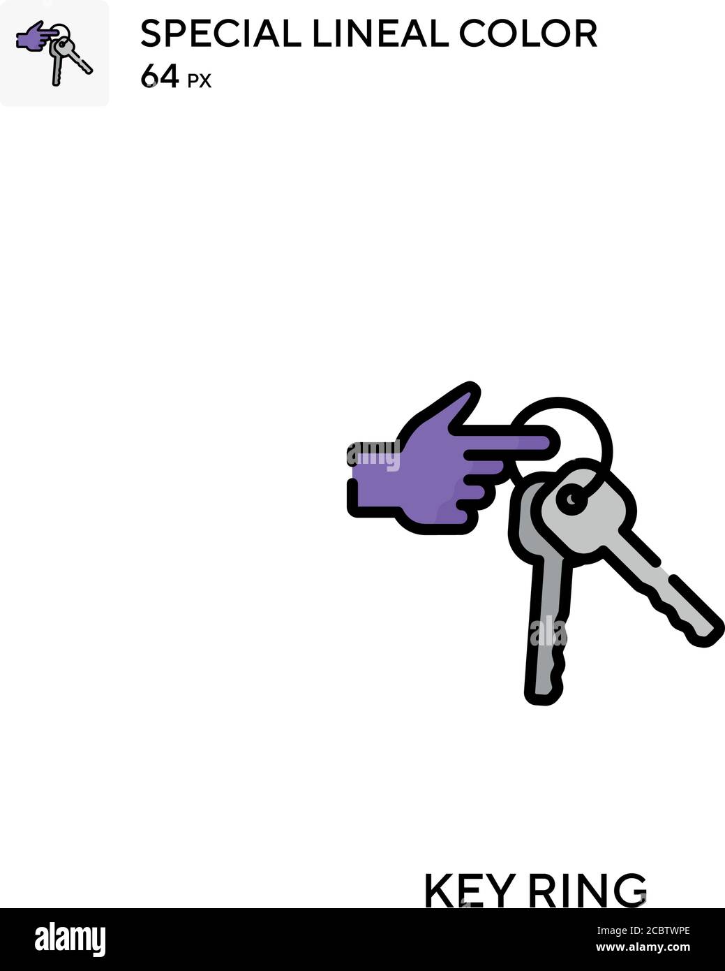 Key ring Special lineal color vector icon. Key ring icons for your ...