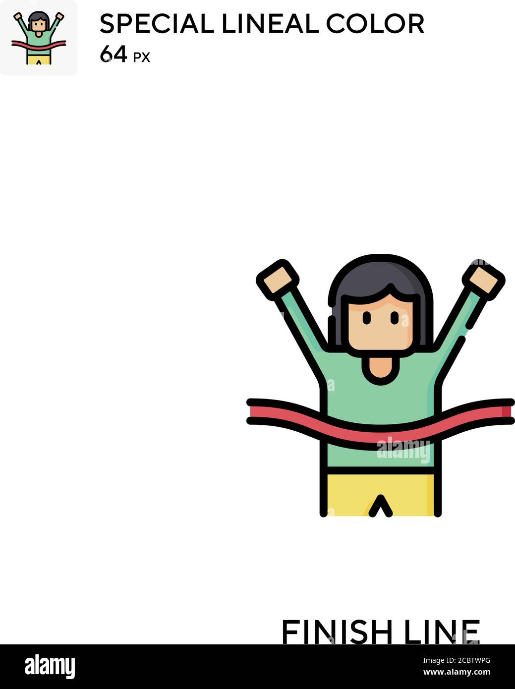Finish line Special lineal color vector icon. Finish line icons for ...