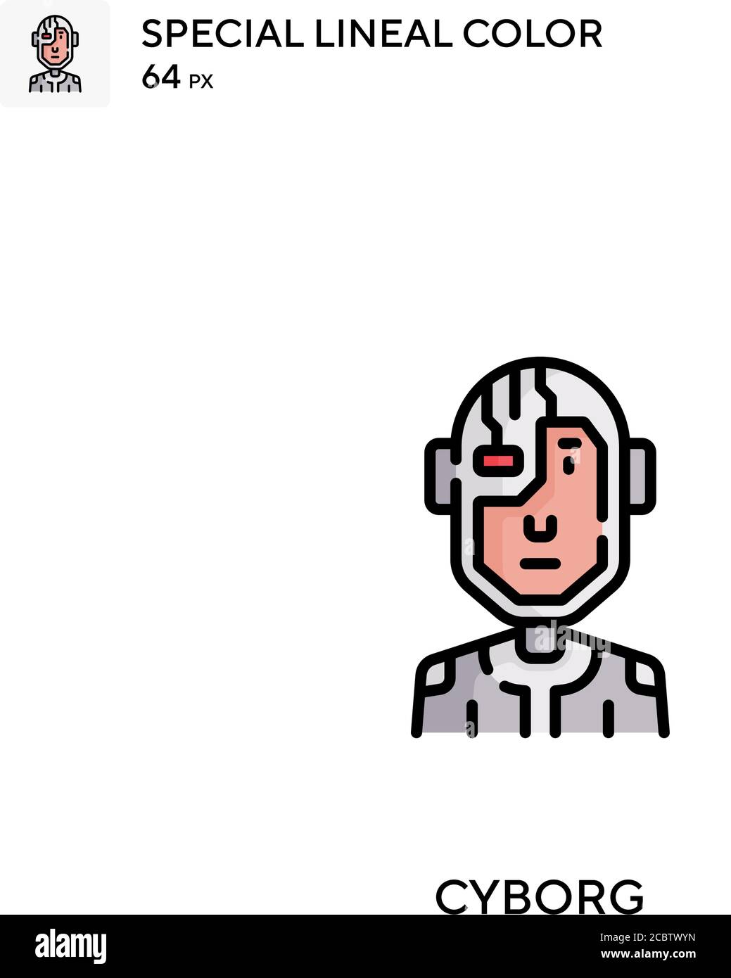 Cyborg Special lineal color vector icon. Cyborg icons for your business ...
