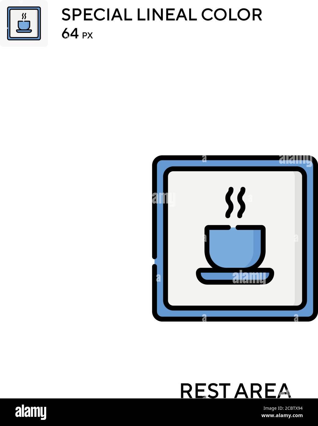 Rest area Special lineal color vector icon. Rest area icons for your ...