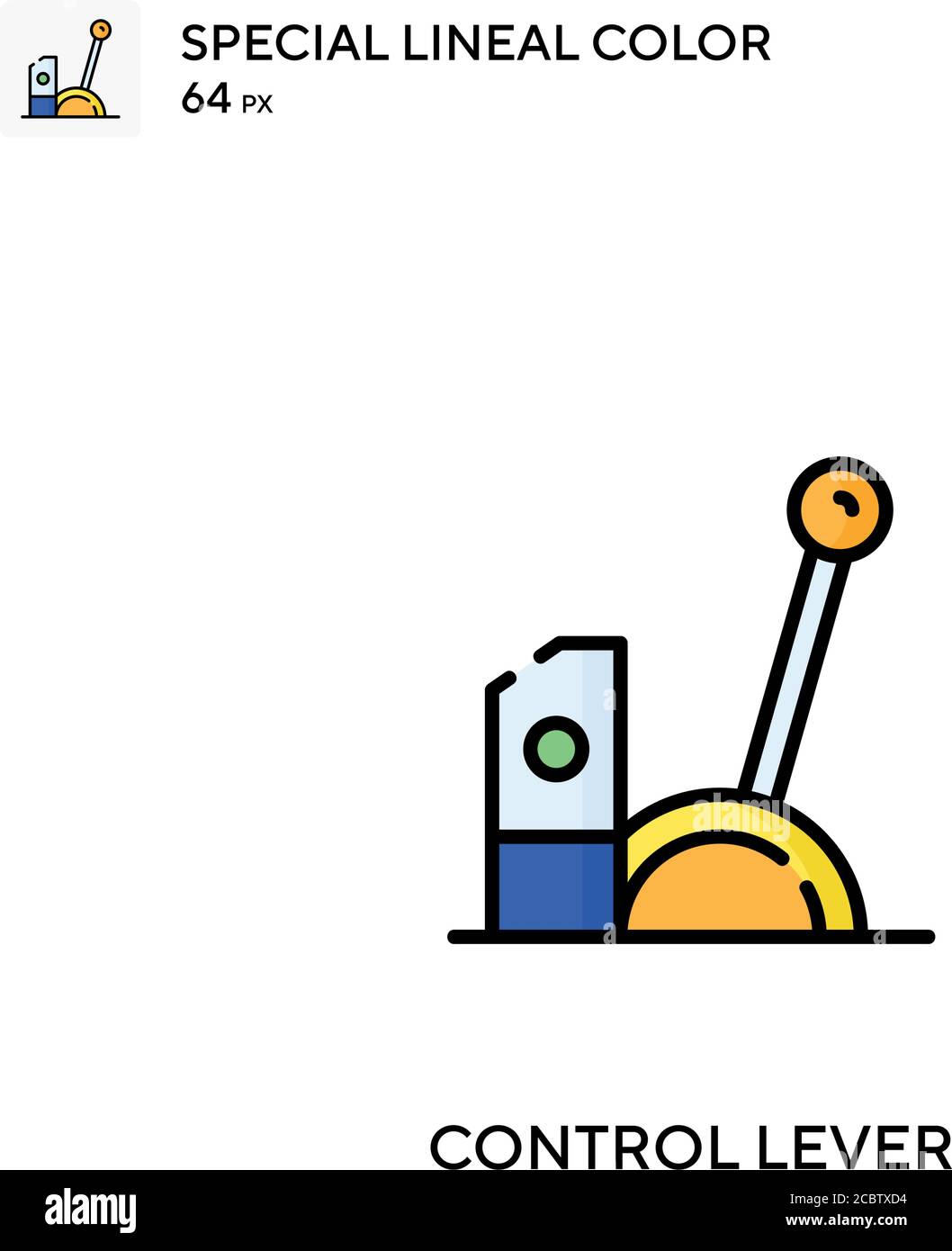 Control lever Special lineal color vector icon. Control lever icons for ...