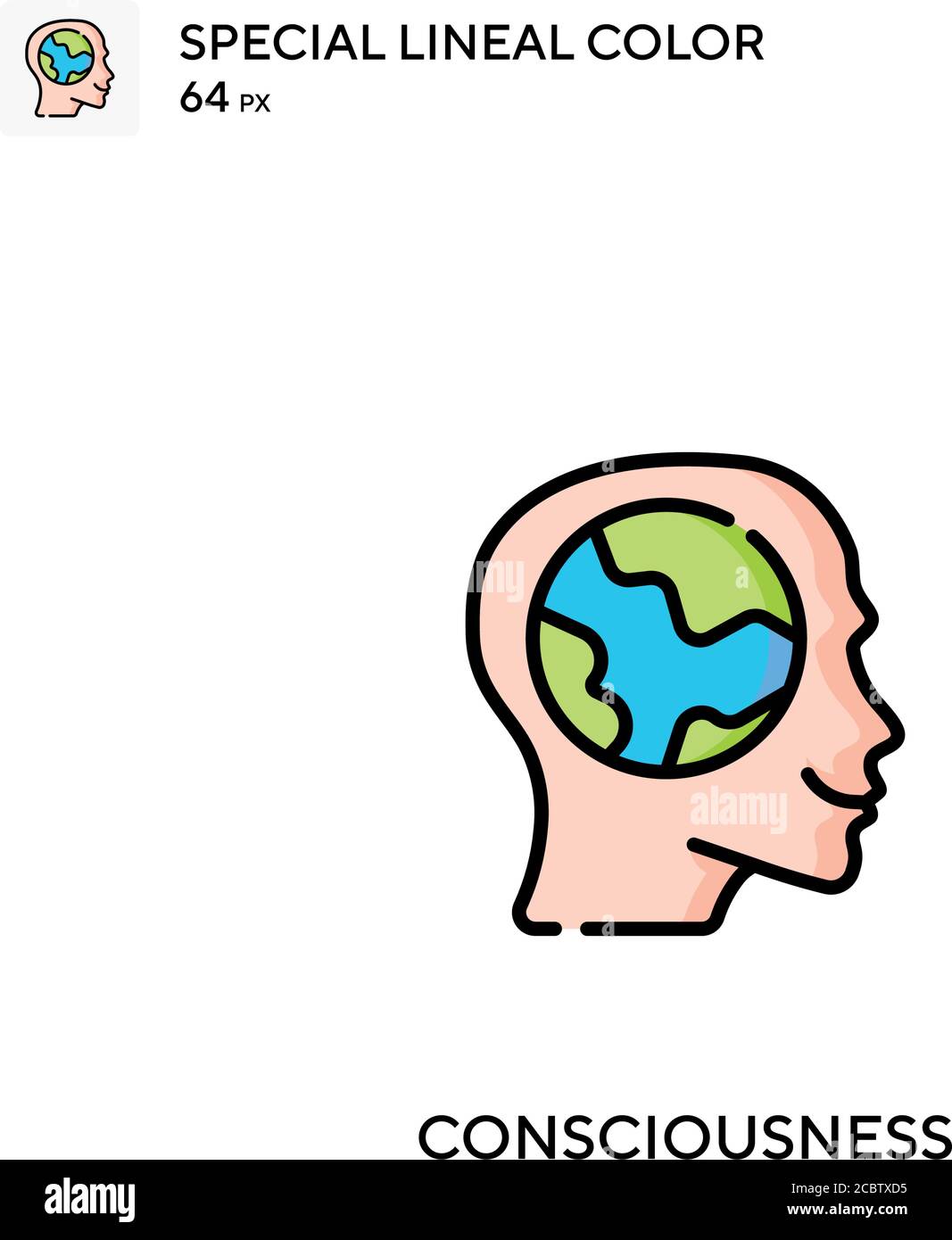 Consciousness Special lineal color vector icon. Consciousness icons for ...