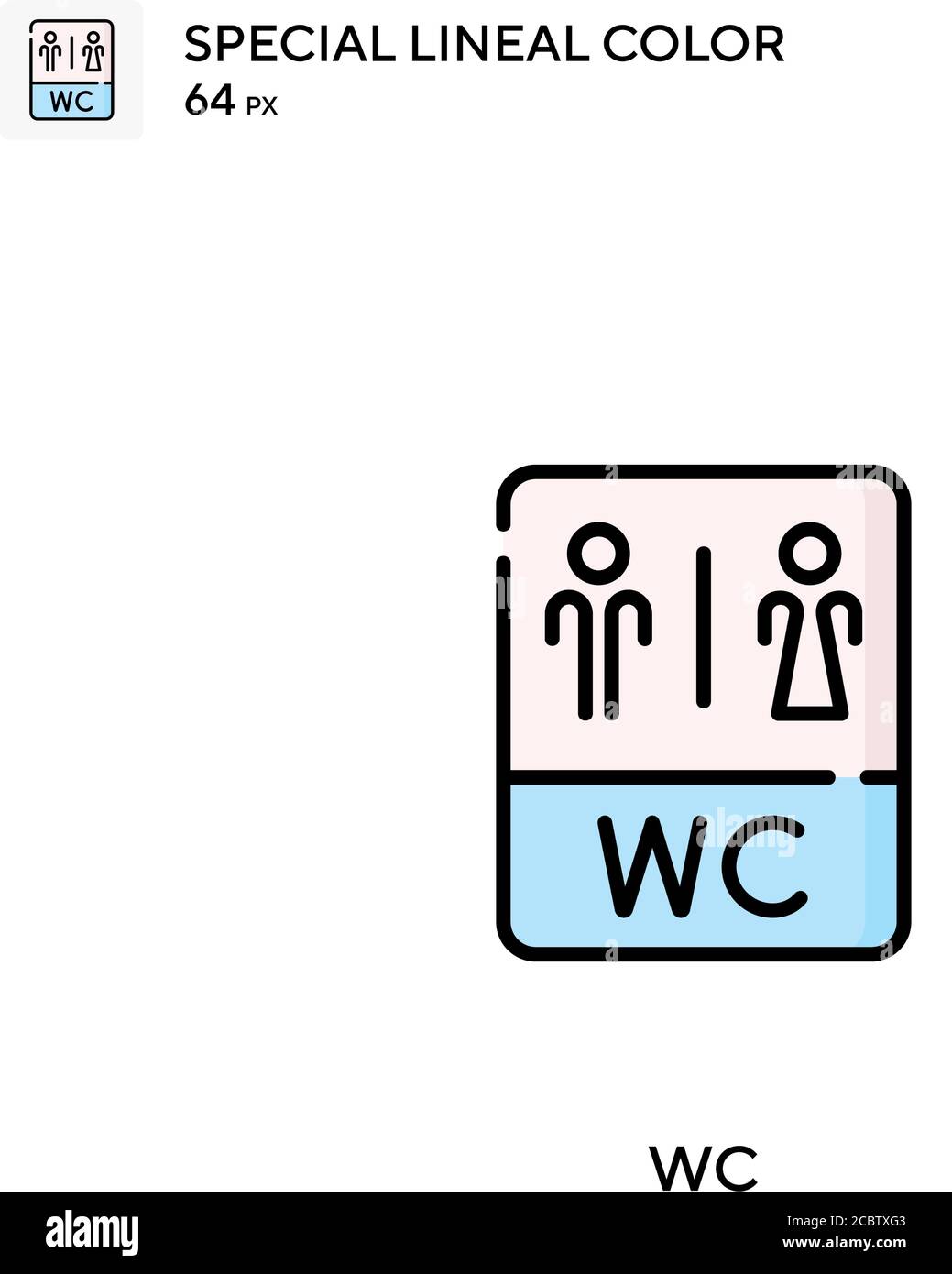 Wc Special lineal color vector icon. Wc icons for your business project ...