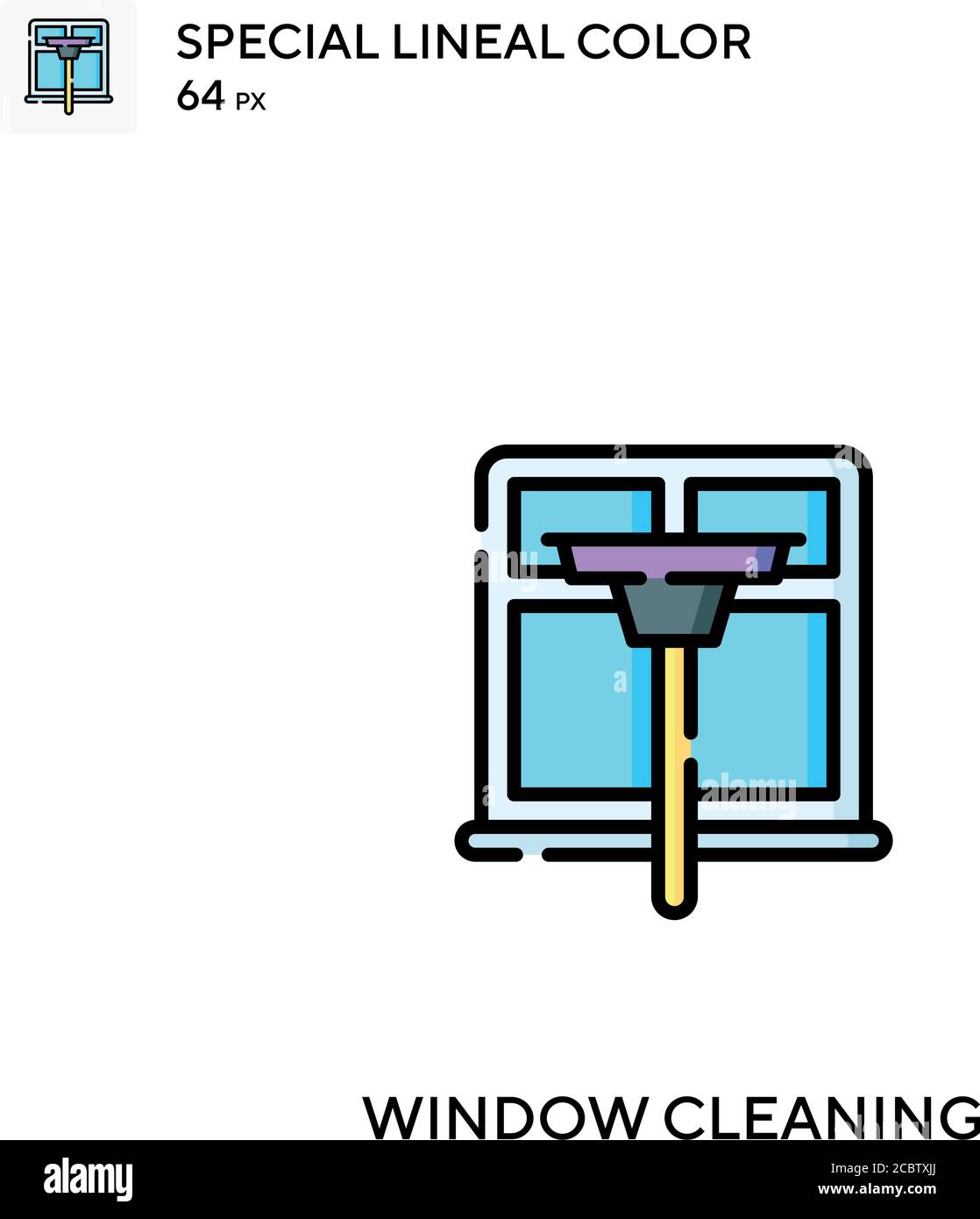 Window cleaning Special lineal color vector icon. Window cleaning icons ...
