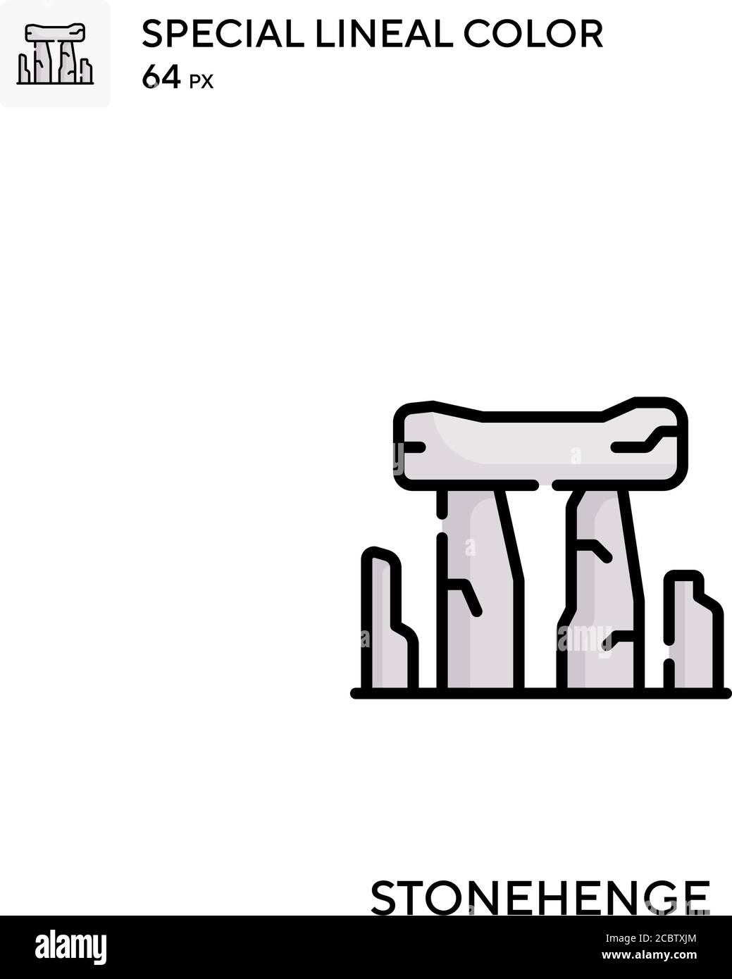 Stonehenge Special lineal color vector icon. Stonehenge icons for your ...