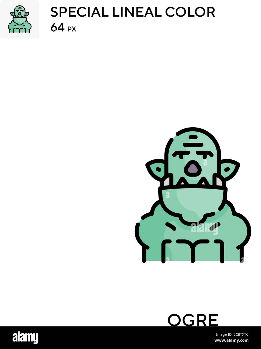 Ogre Special lineal color vector icon. Ogre icons for your business ...